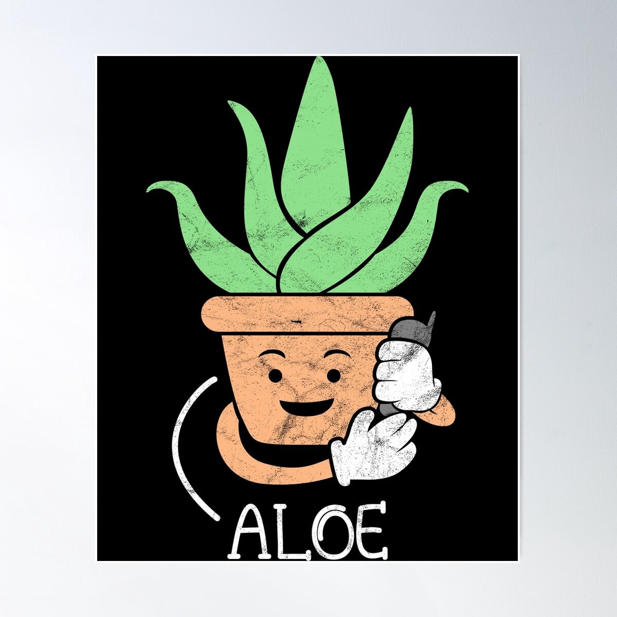 Callie The Aloe Vera Plant Poster Wall Art, Modern Wall Decor For ...