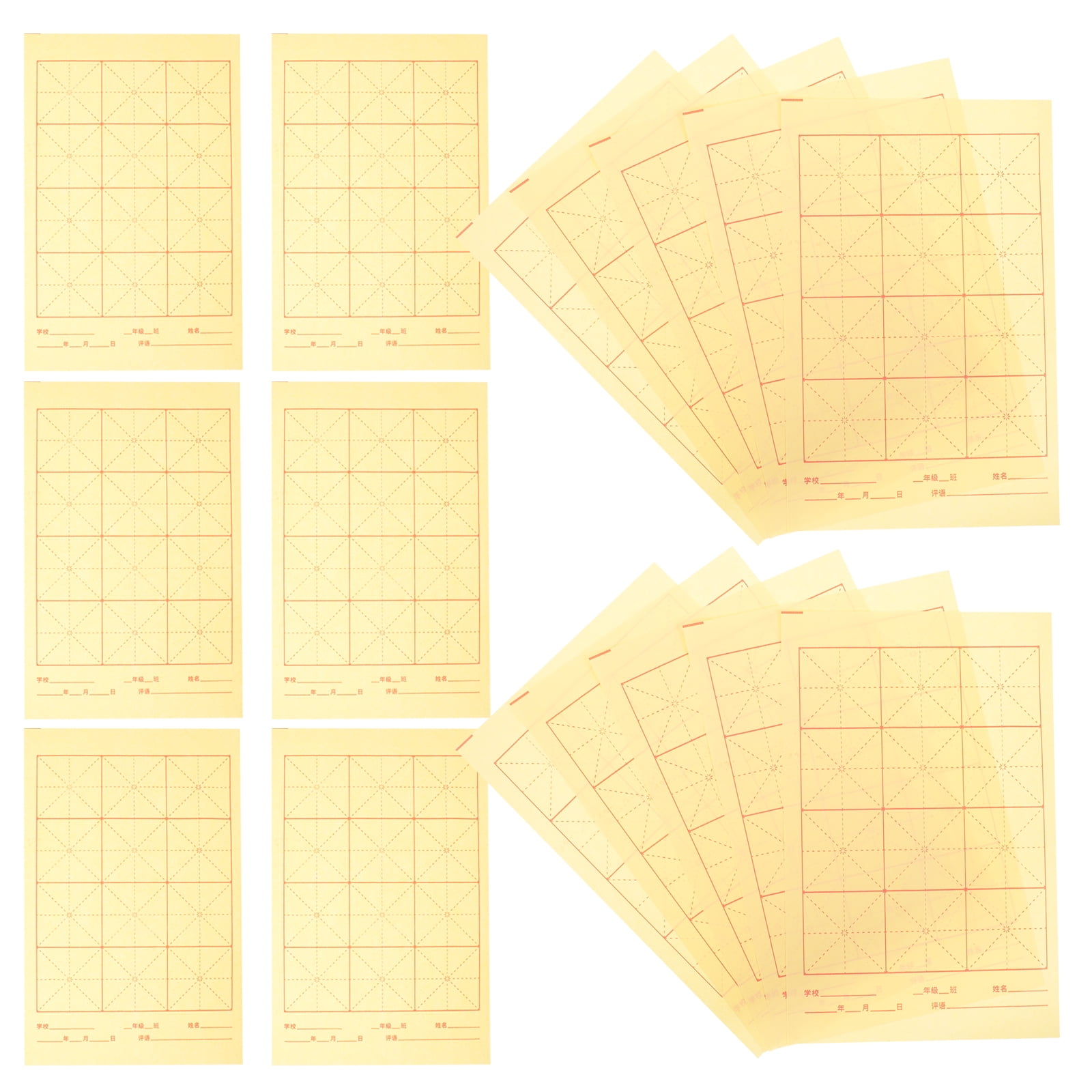 Calligraphy Art Stationery Rice Paper for Grid Chinese Brush Writing ...