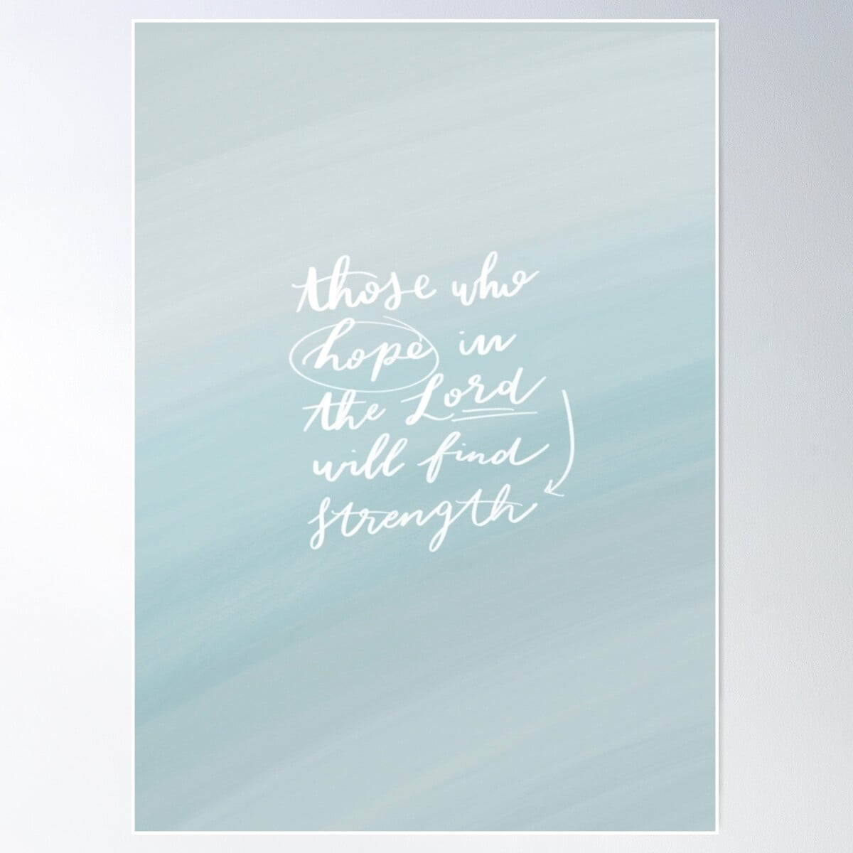 Calligraphy Bible Verse | Isaiah 40:31 Poster Wall Art, Modern Wall ...