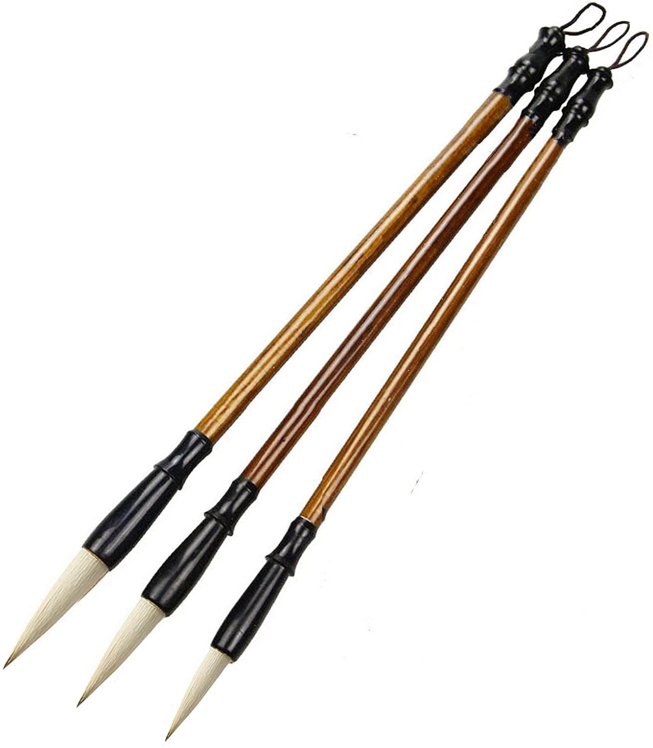 Calligraphy Brush Set For Writing Painting Drawing, Solid Wood Handle ...