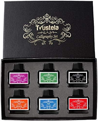 Calligraphy Ink Set | 6 Colors (Black, Blue, Red, Green, Purple, Orange ...