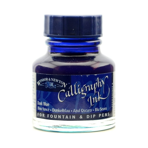 Calligraphy Ink dark blue, 1 oz. (pack of 3) - Walmart Business Supplies