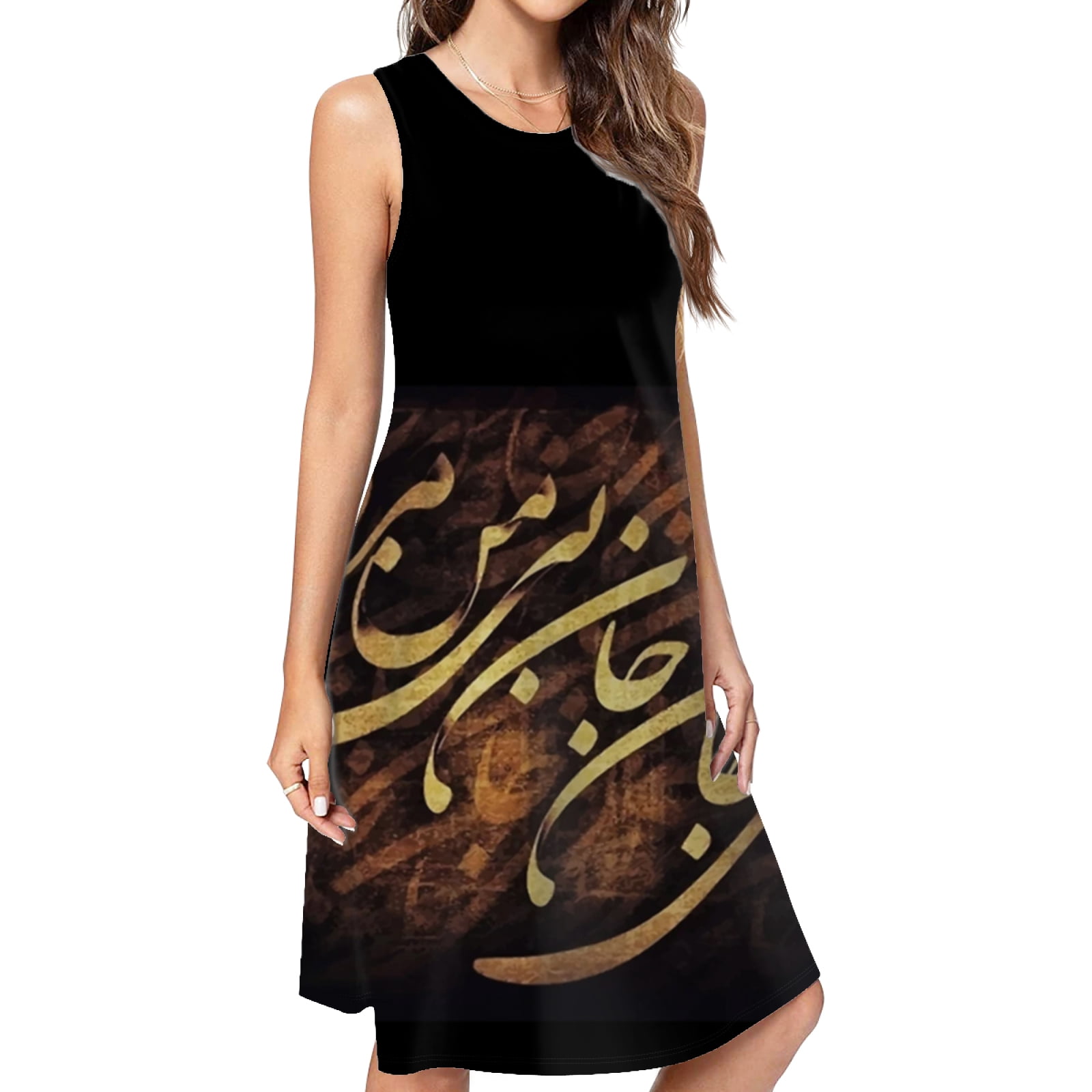 Calligraphy Of A Persian Poem Spring Summer Dresses For Women Fashion ...