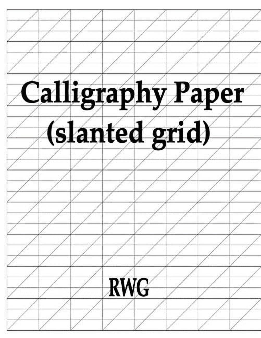 Calligraphy Paper (slanted grid): 50 Pages 8.5" X 11" (Paperback ...