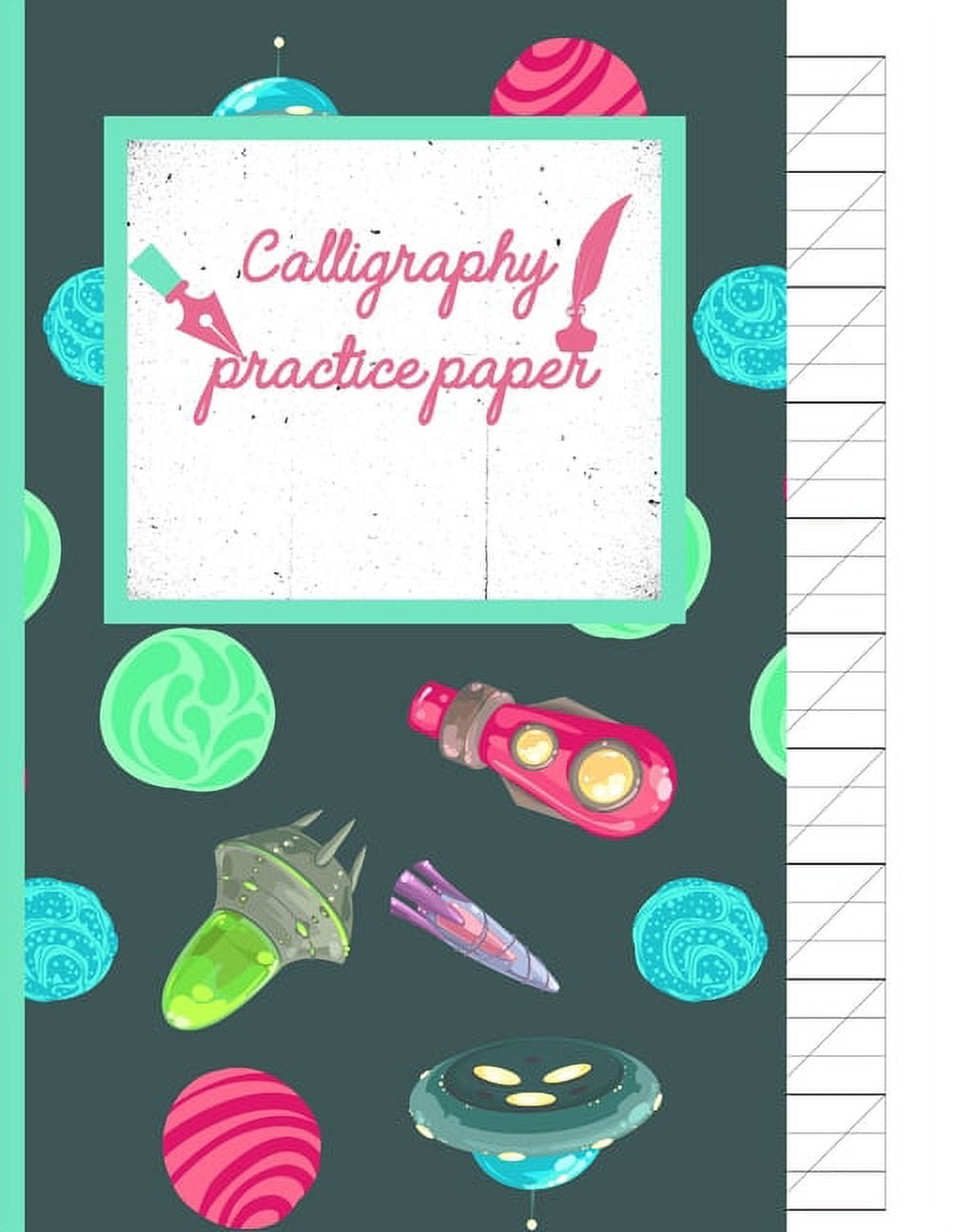 Calligraphy Practice paper: Gifts for space lovers; cute & elegant ...