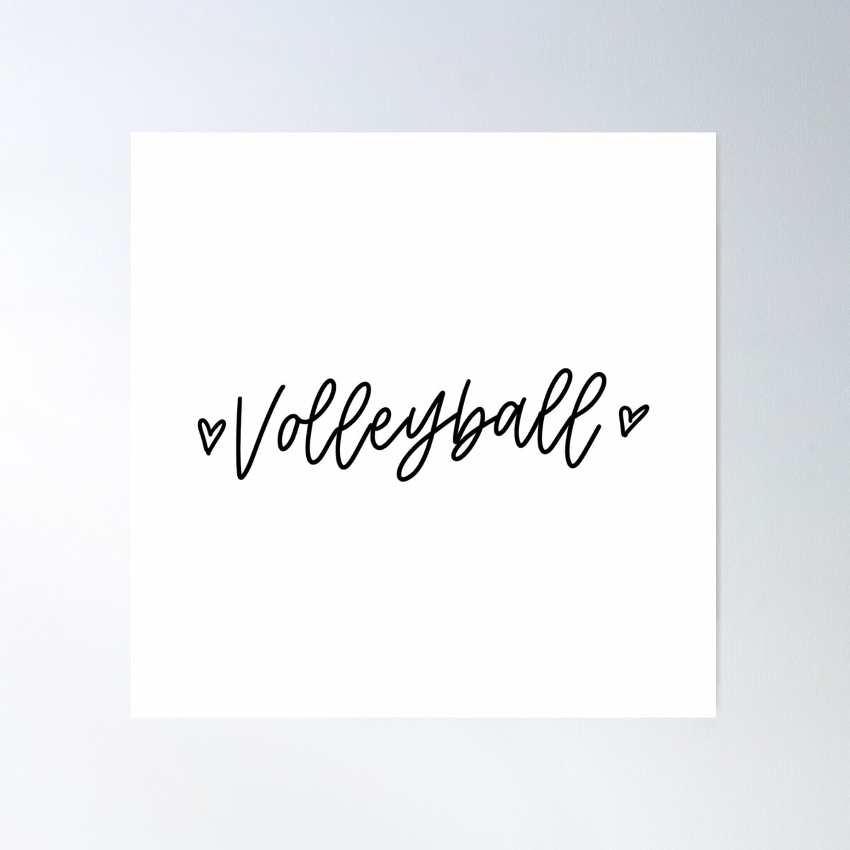 Calligraphy Volleyball Poster Wall Art, Modern Wall Decor For Living ...