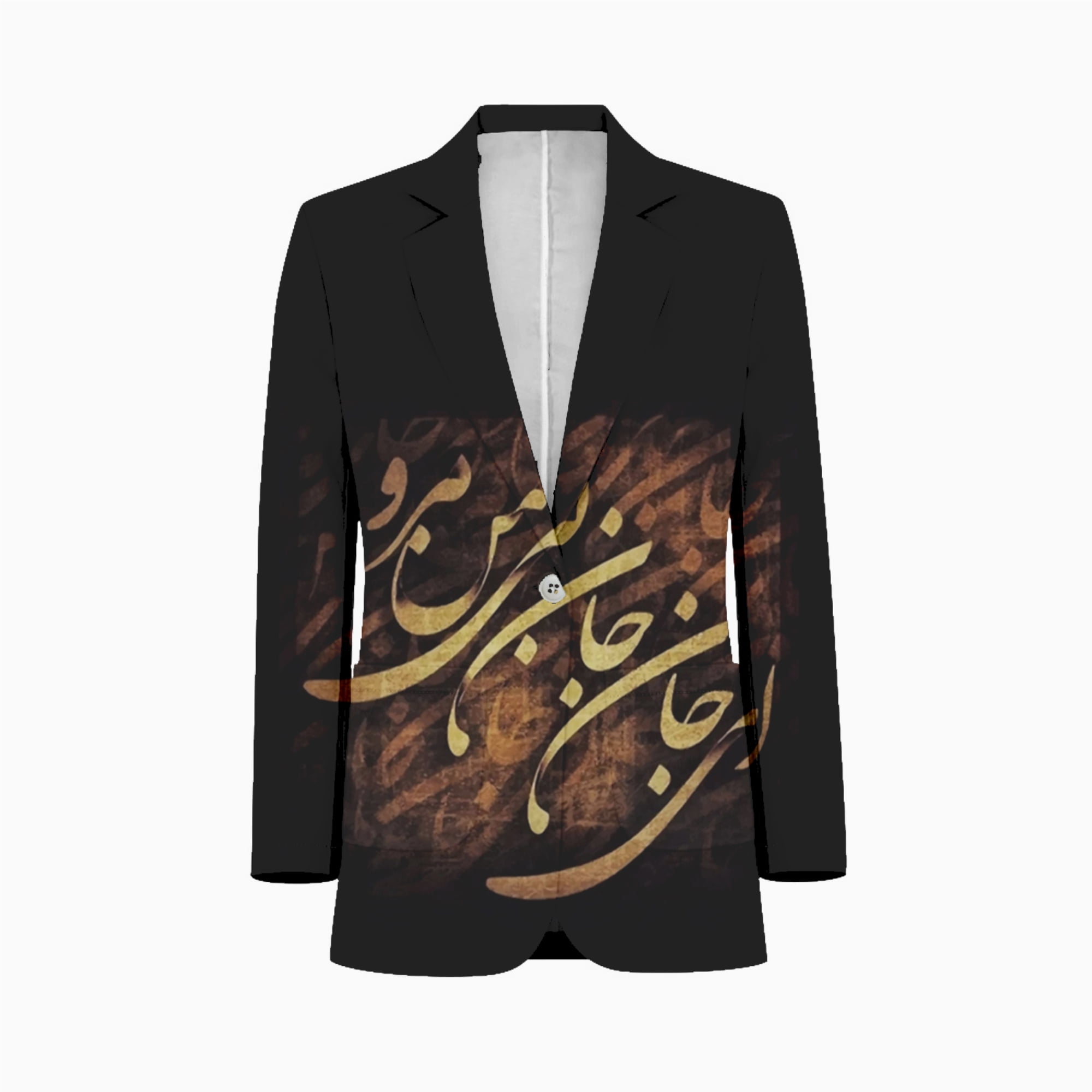 Calligraphy of a persian poem Mens Suits Shawl Collar Slim Fit Suit Mens Groom Jacket Tuxedos ...
