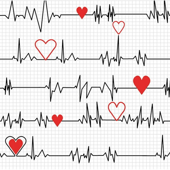 Calling All Nurses Heart Beat White (1yard) - Walmart.com