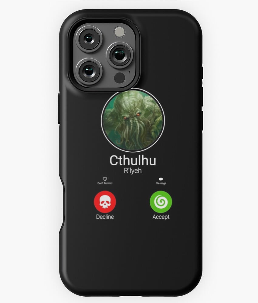 Calling to Cthulhu Monster Horror Phone Case for iPhone 16 15 14 13 12 ...