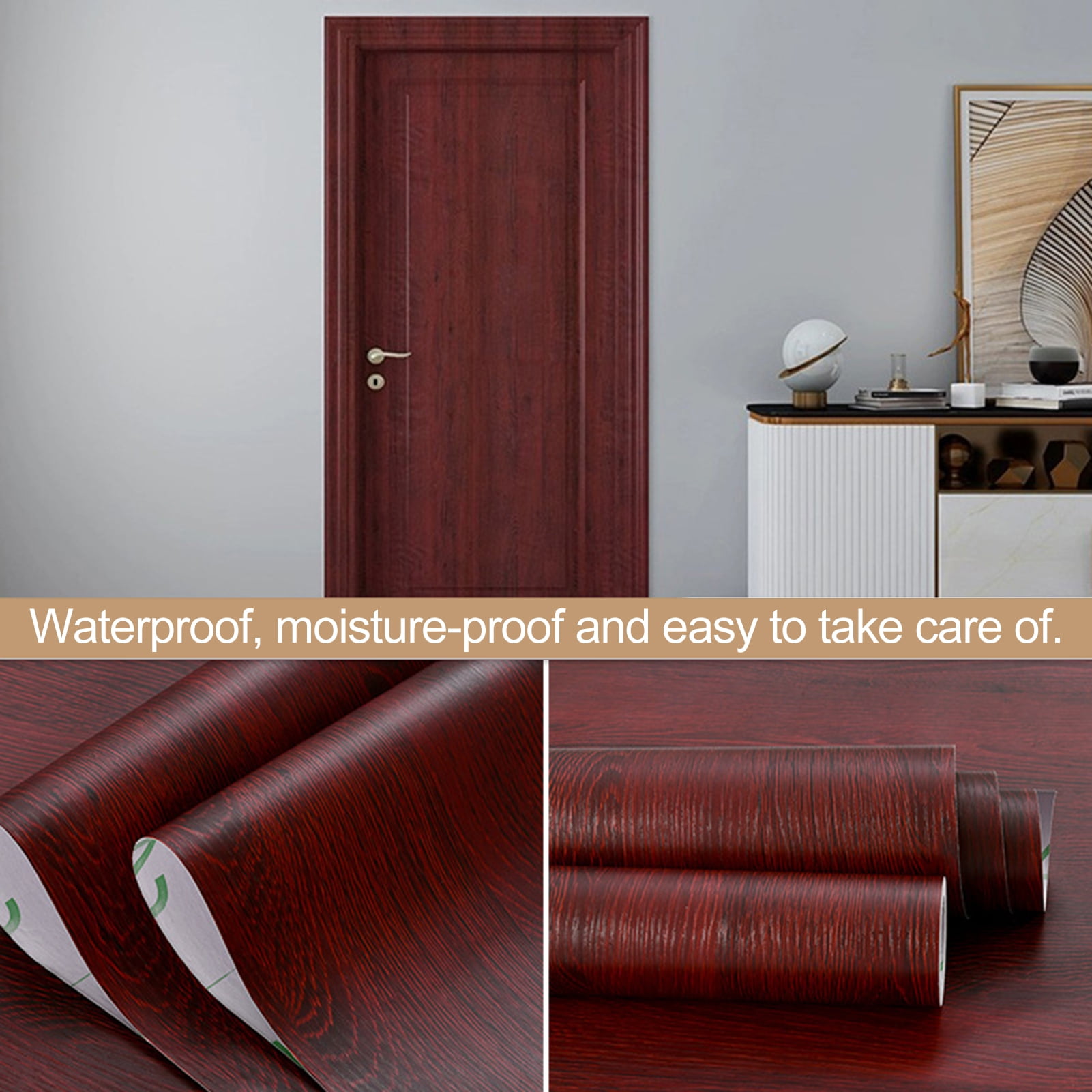 Callipe 10 Meter Wood Grain Wall Stickers Rustic Vintage Easy Peel And ...