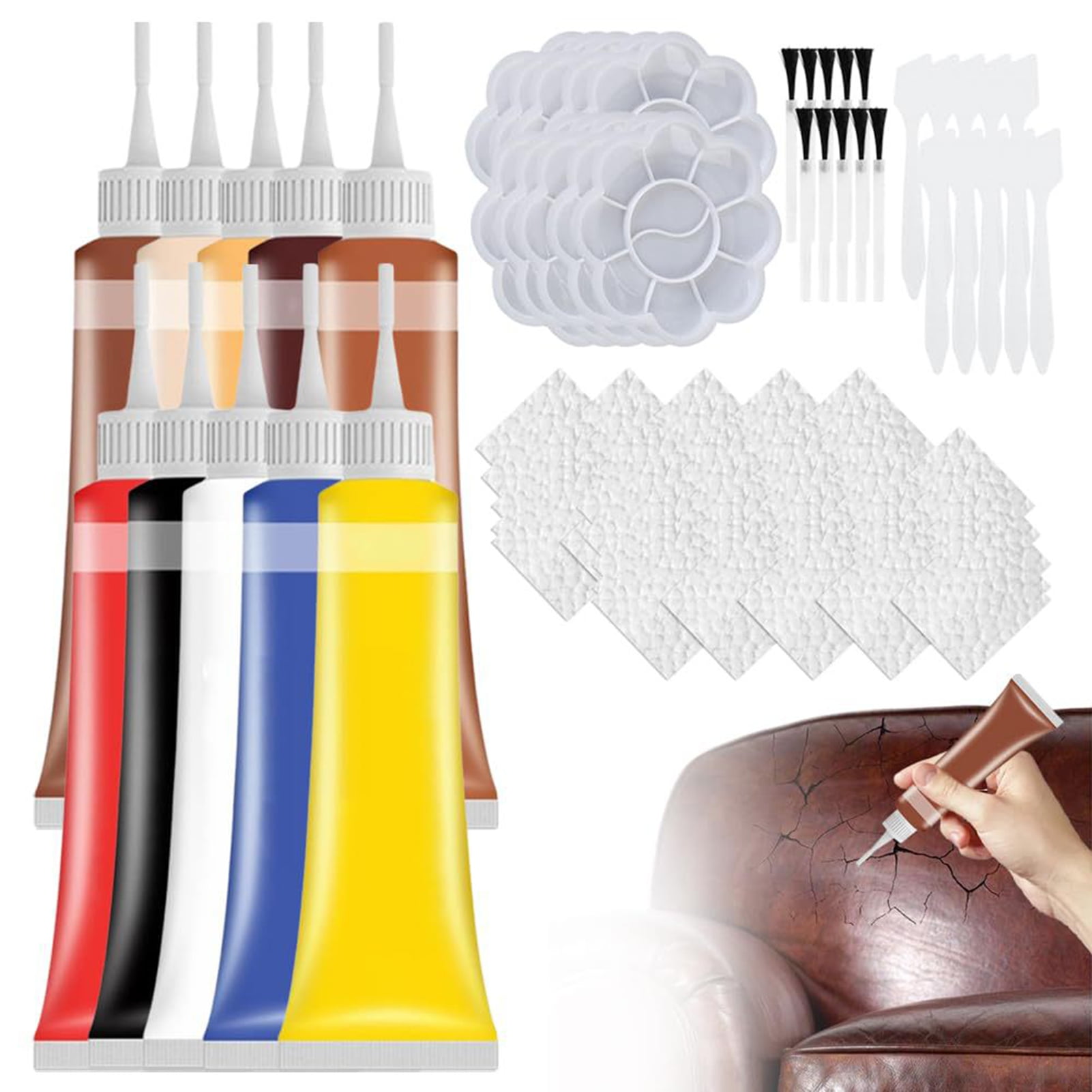 Callipe 20ML Faux Leather Repair Kit with Brush Scraper Palette ...