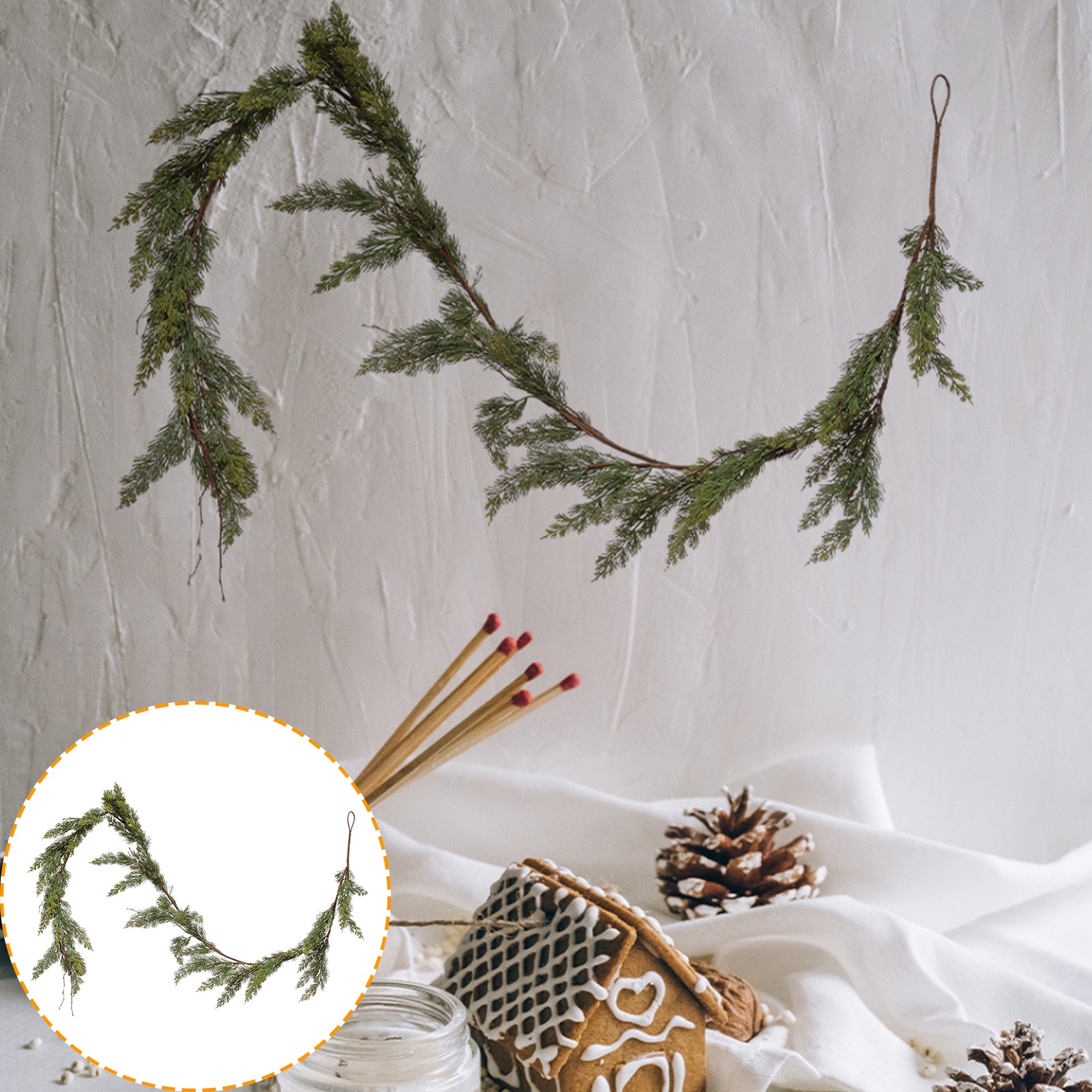 Callipe 250/300CM Christmas Artificial Cedar Garland Realistic Indoor ...