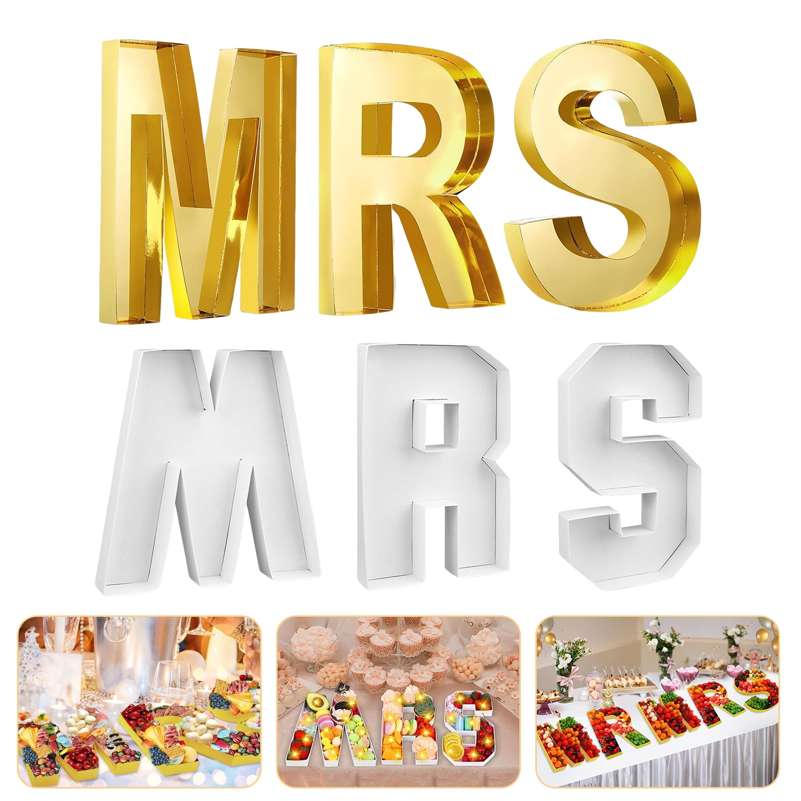 Callipe 3Pcs Cardboard Letter Boxes Fillable Display Trays for Food ...