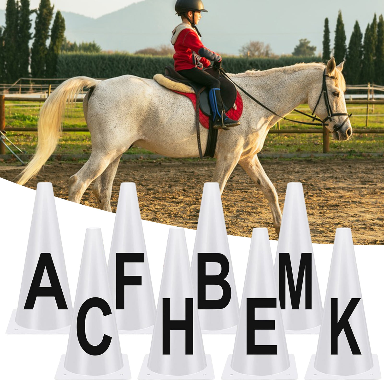 Callipe 4/ 8 Pcs Dressage Cones Stackable Equestrian Training Cones Set ...