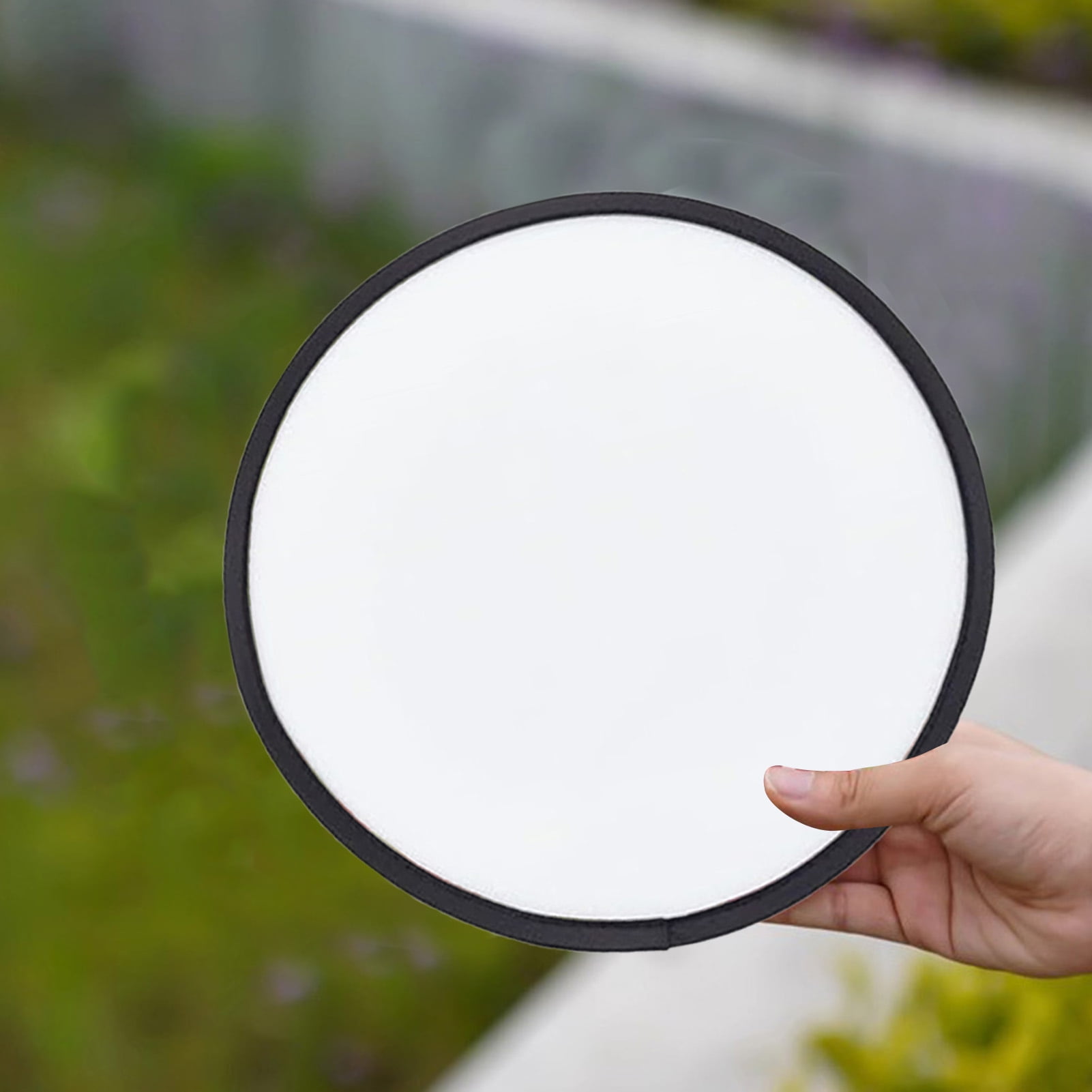 Callipe 5Pcs Folding Flying Disc Fan with Storage Bag Black White Edge ...