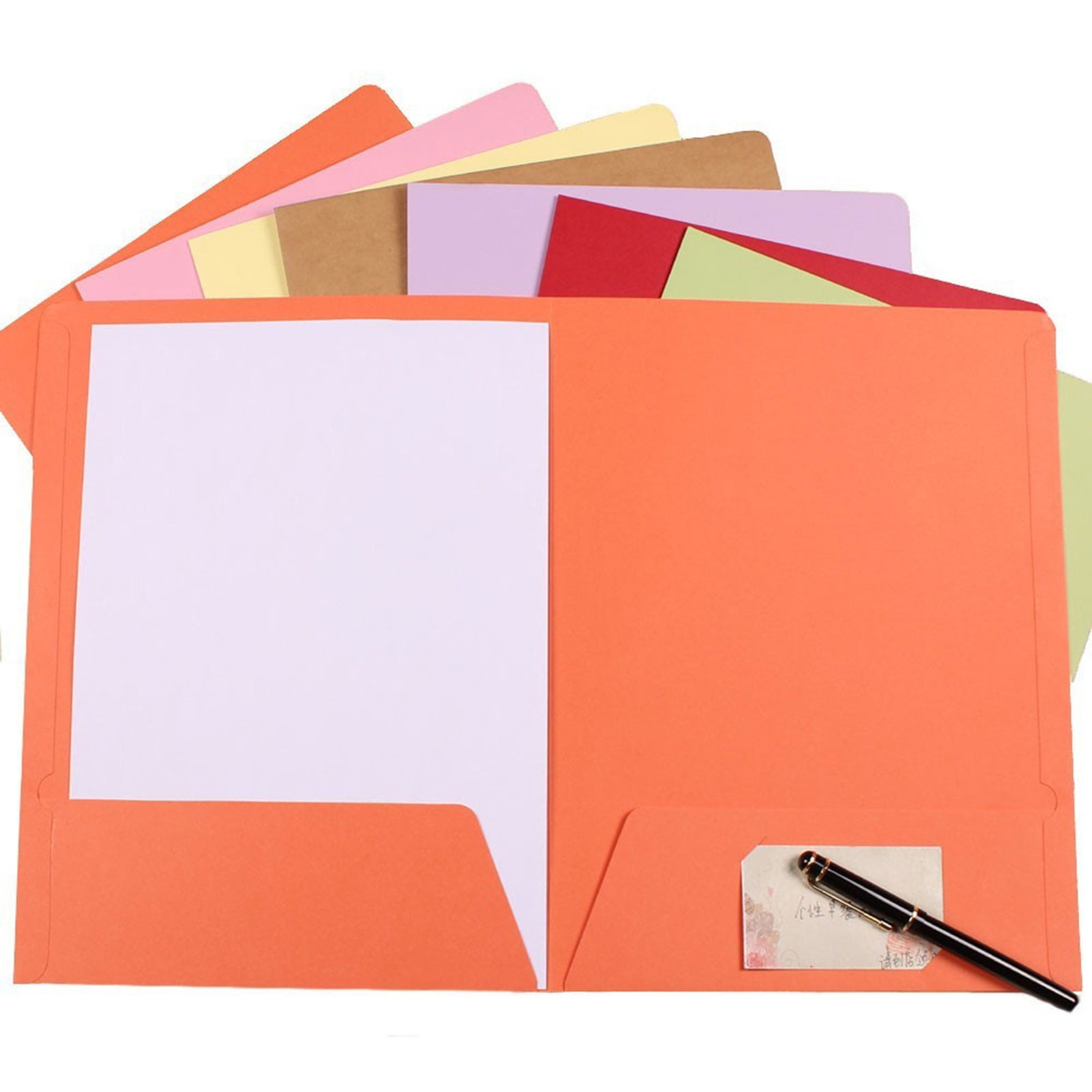Callipe A4 Double File Folder Color-Coded Paperwork Organizer Double ...
