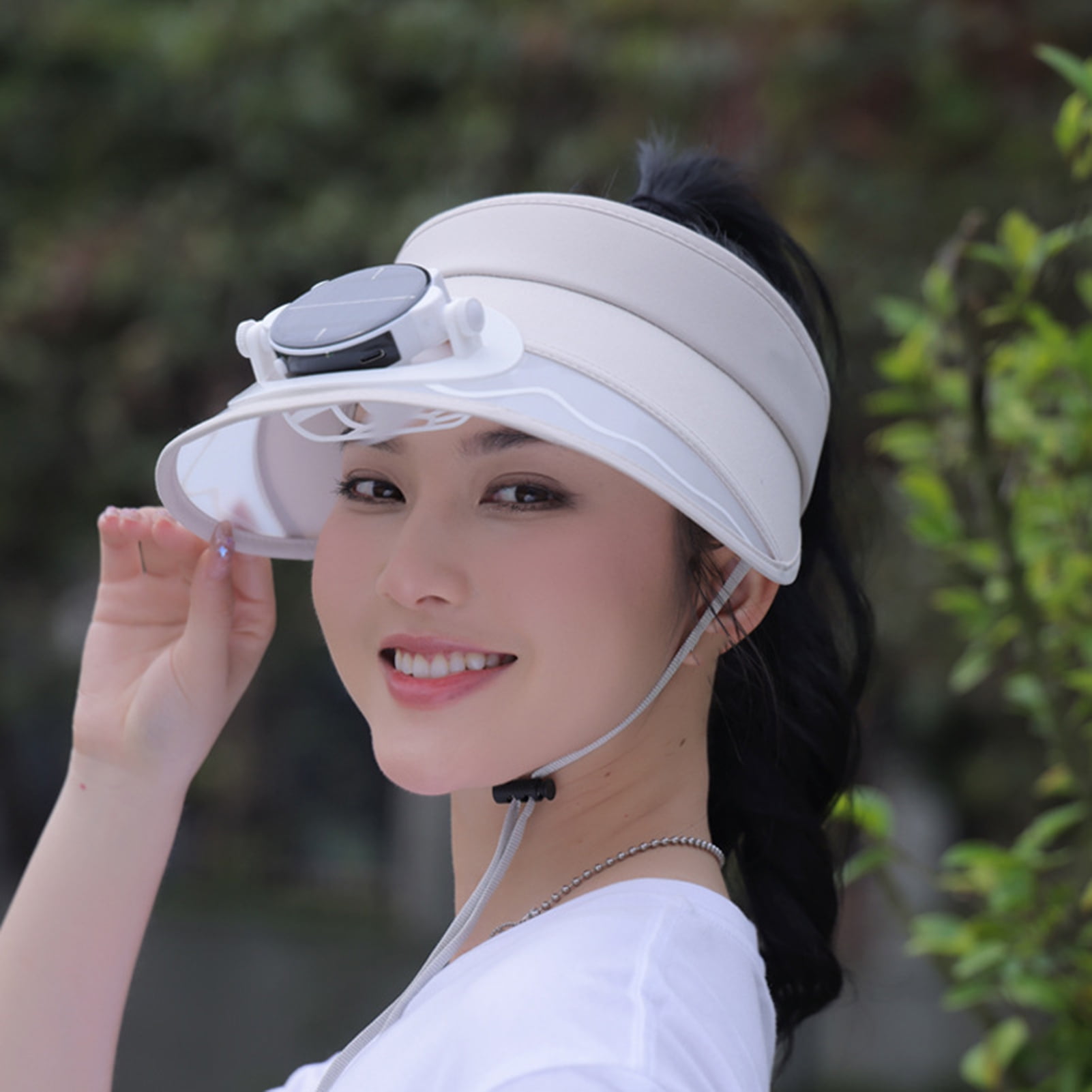 Callipe Adults Summer Solar Fan Hat 5 Speed Adjustable LED Display UV ...