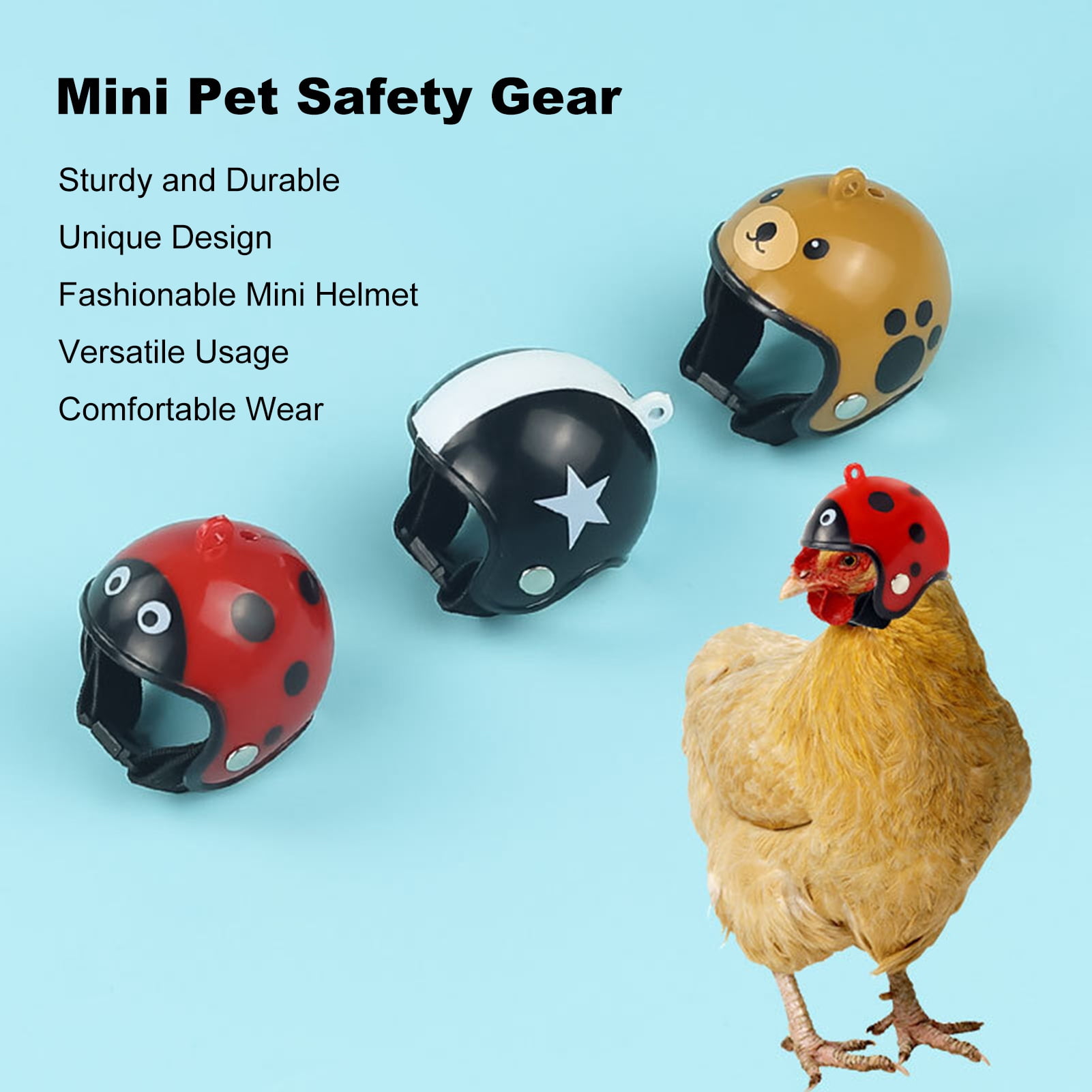 Callipe Chicken Helmet Safety Hens Bird Hard Hat Parrot Headwear Mini ...