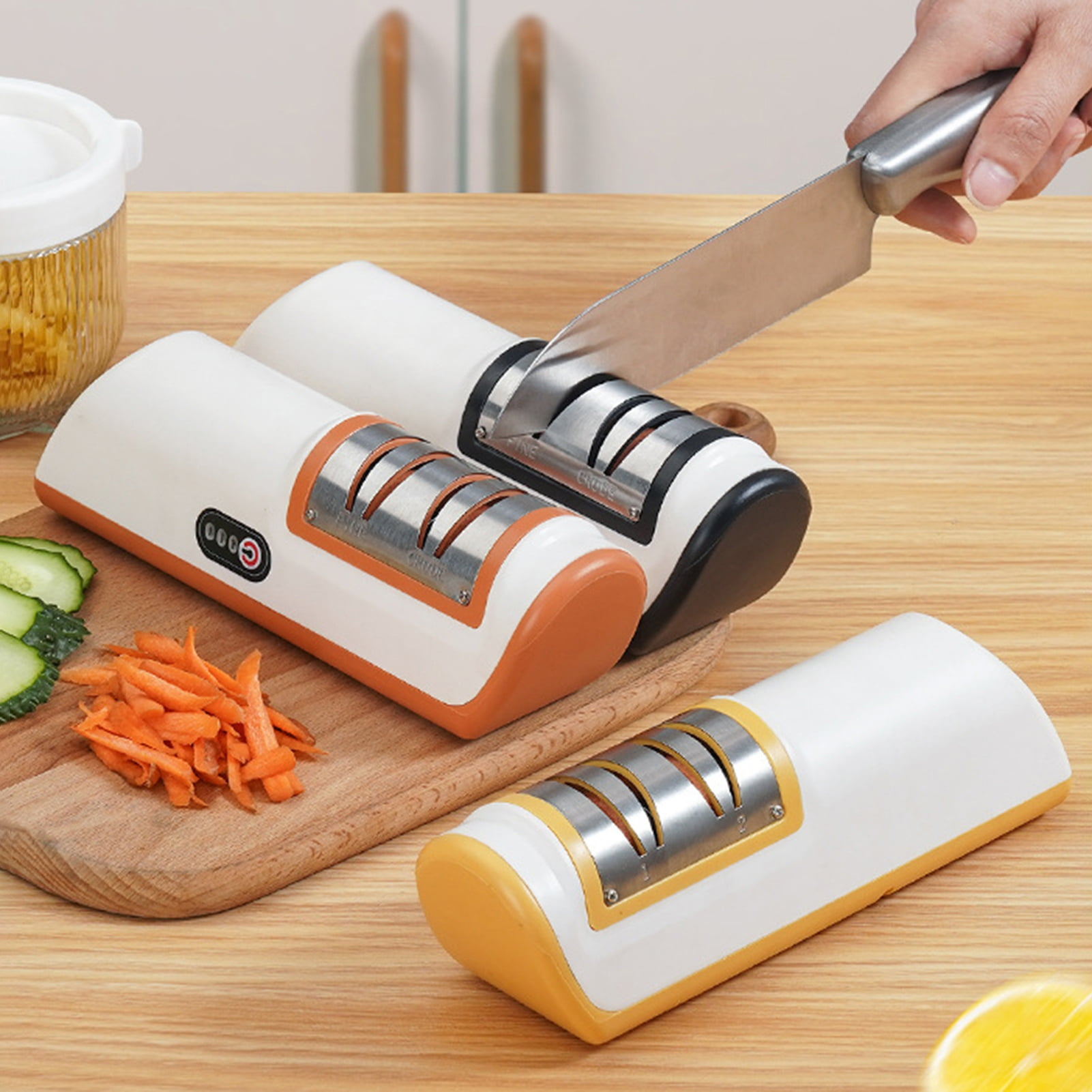 Callipe Electric Cutter Sharpener Rechargeable 2 Stages Safety Design ...