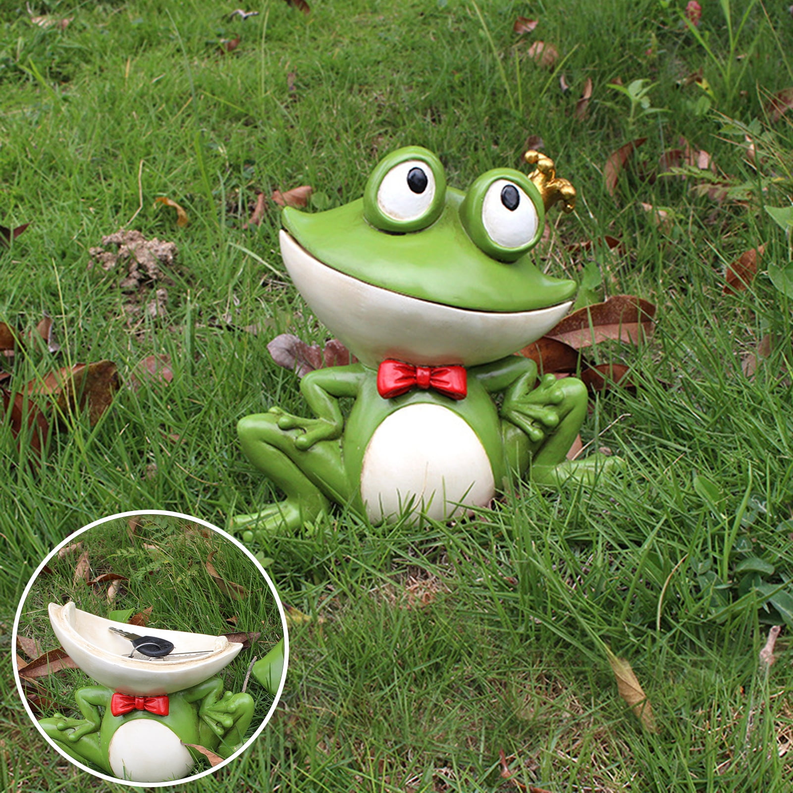 Callipe Garden Frog Figurine Key Hider Weatherproof Outdoor Yard Lawn ...