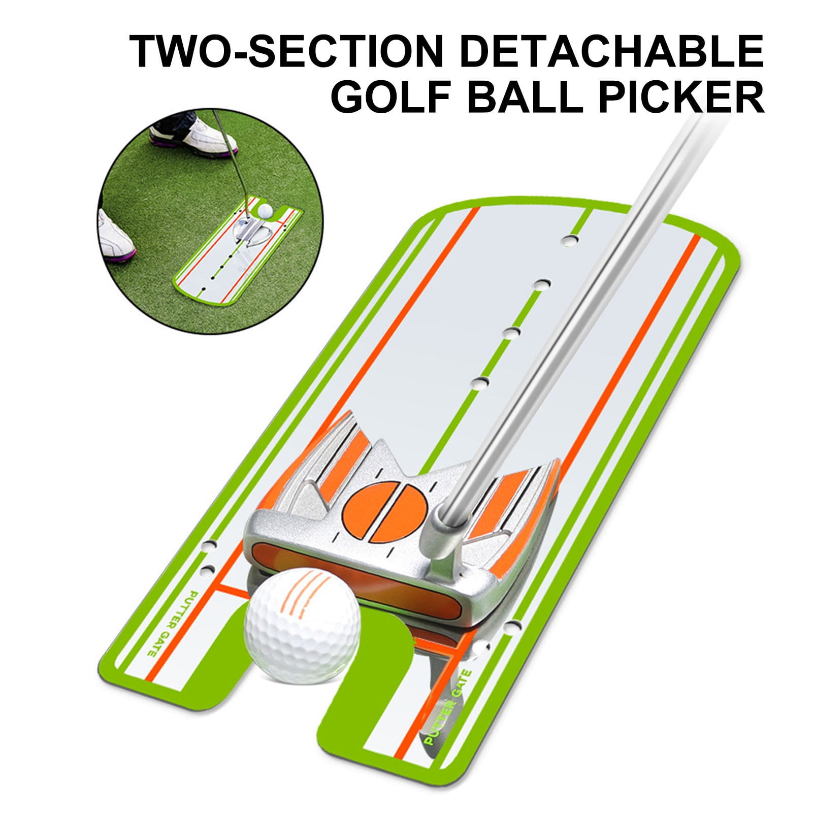 Callipe Golf Putting Alignment Mirror Golf Practice Putting Trainer Aid ...