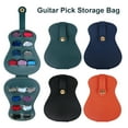 Callipe Guitar Pick Storage Case 18 Slots Faux Leather Guitar-Shaped ...