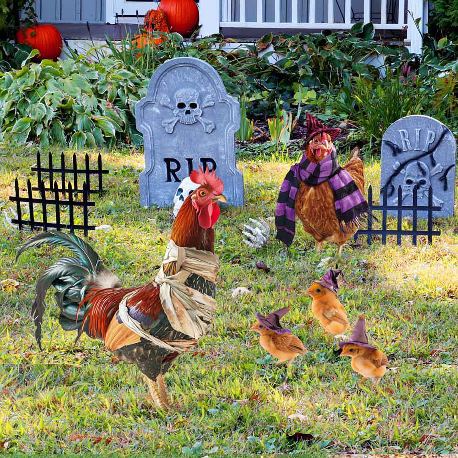 Callipe Halloween Metal Floor Stake Realistic Animal Decorative Garden ...