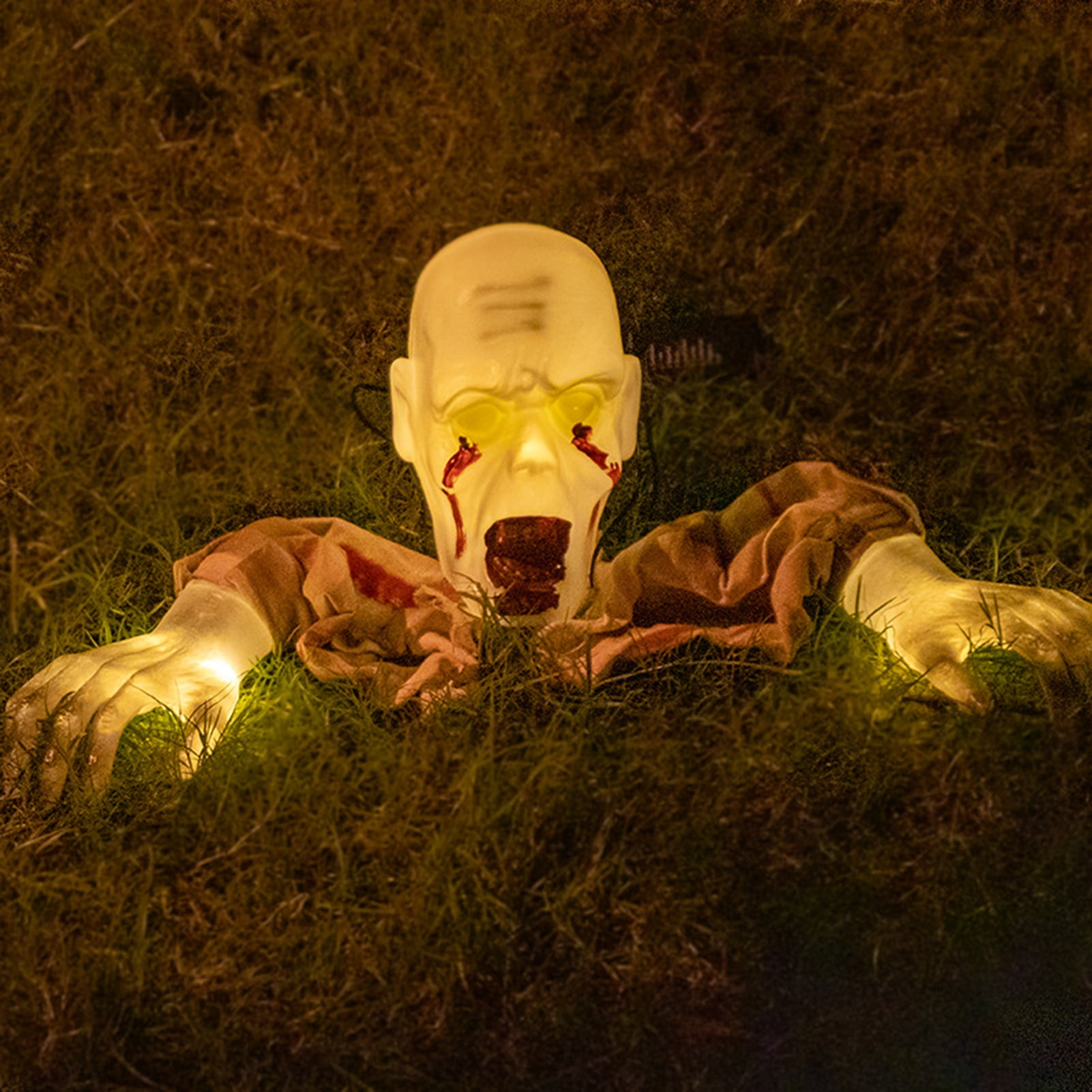 Callipe Halloween Ornament Creepy Ghost Skeleton Head Hands Ground ...