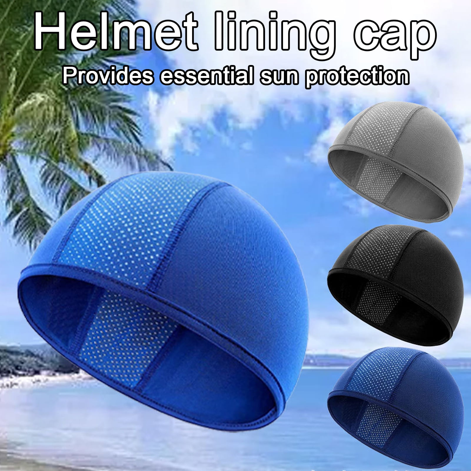 Callipe Helmet Liner Hat Sweat Wicking Breathable Mesh Quick Drying ...