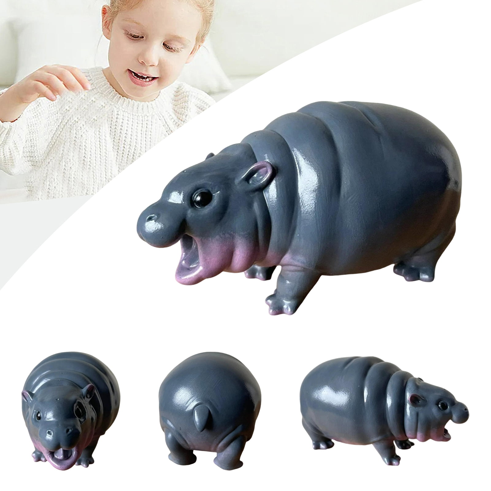 Callipe Hippo Ornament Hippo Toy Hippo Statue Hippo Resin Figurine ...