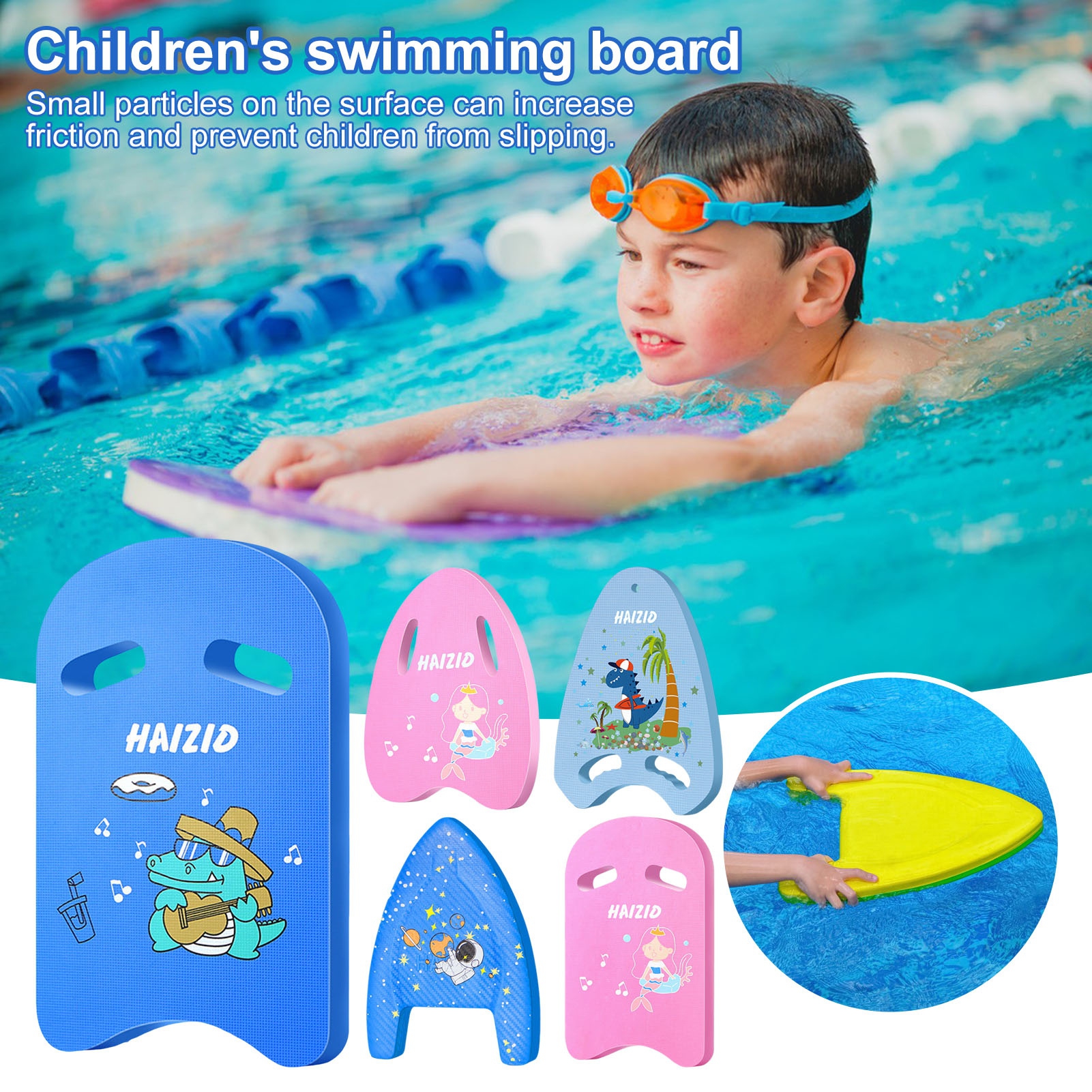 Callipe Kids Swimming Kickboard Swim Training Aid with Handrail Holes ...