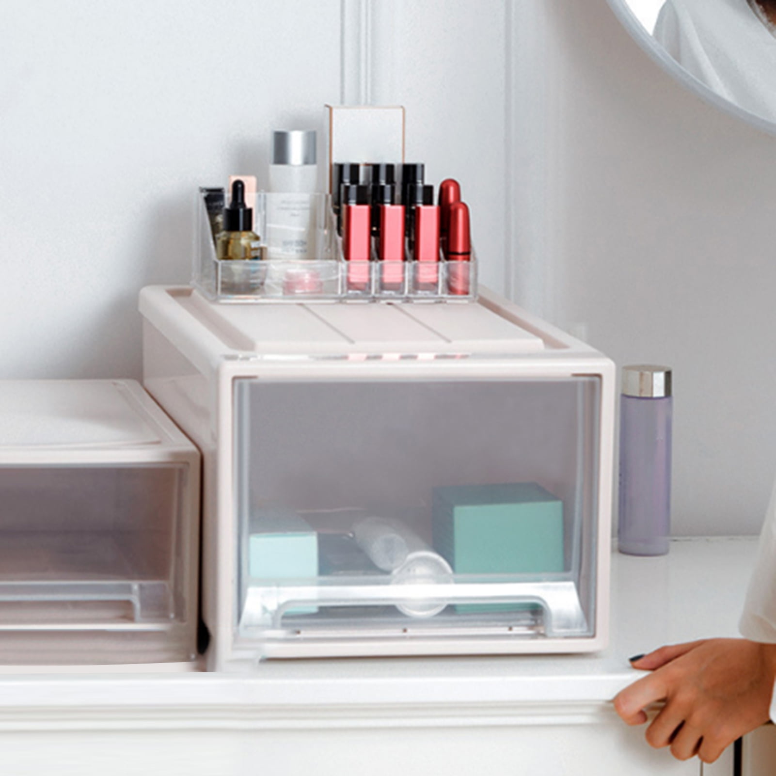 Callipe Plastic Drawer Storage Organizer Stacking Drawers Strong Load ...