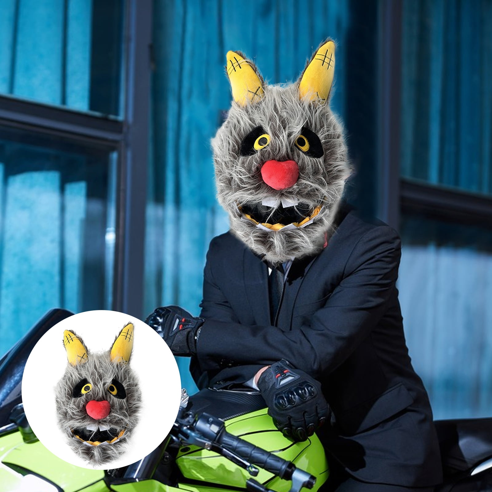 Callipe Plush Motorcycle Helmet Cover Decorative Dustproof Universal ...