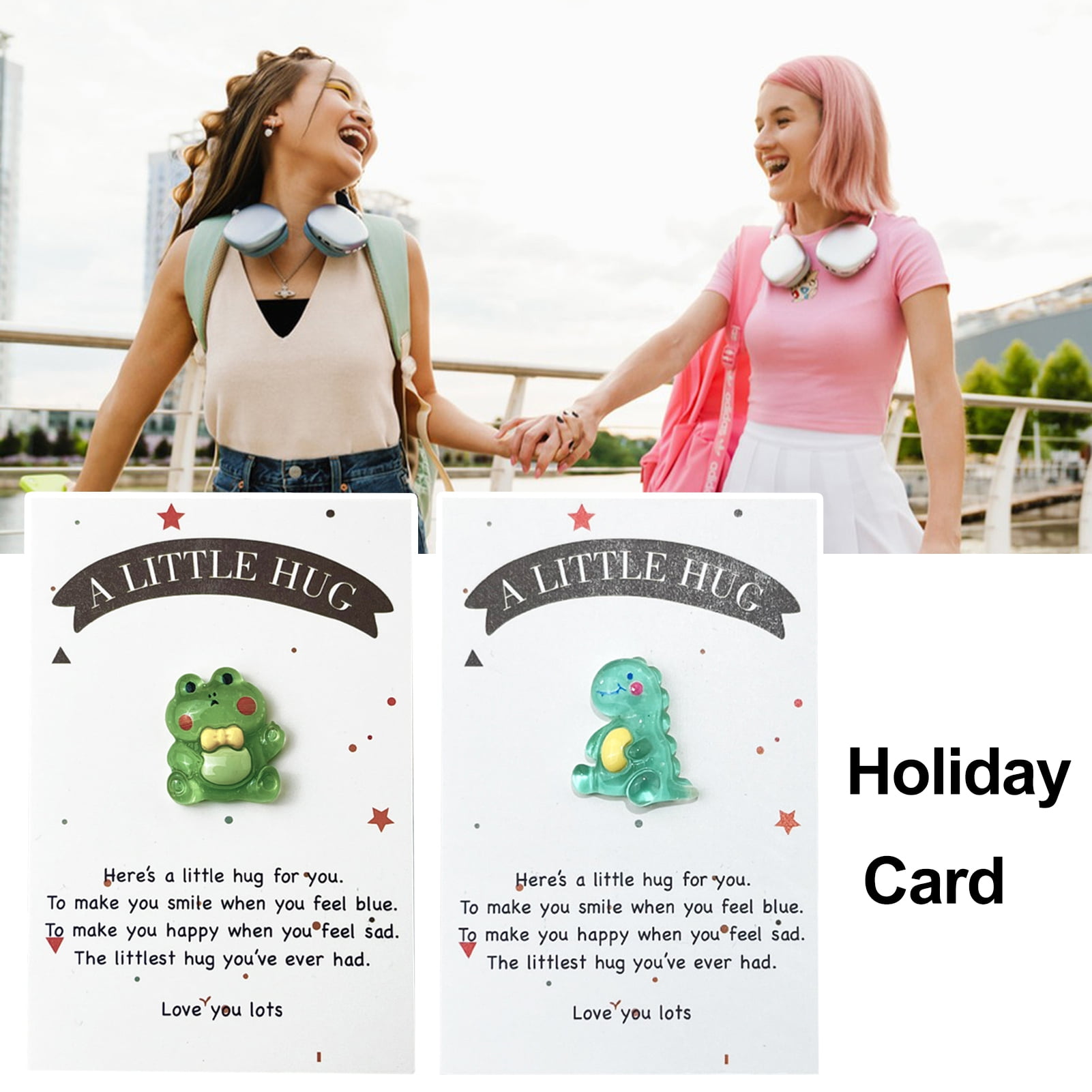 Callipe Pocket Hug Cartoon Dinosaur Decoration with Greeting Card A ...