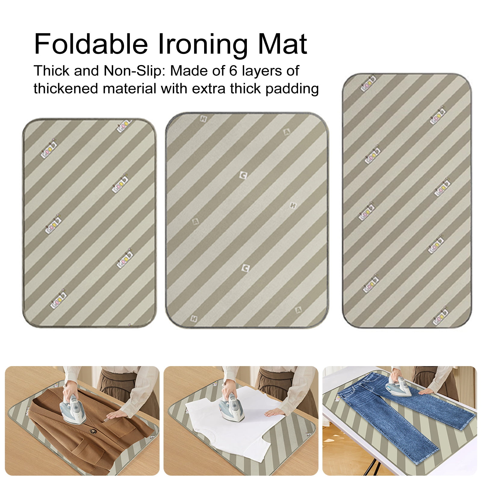 Callipe Portable Ironing Mat Ironing Board Alternative Thickened Heat ...