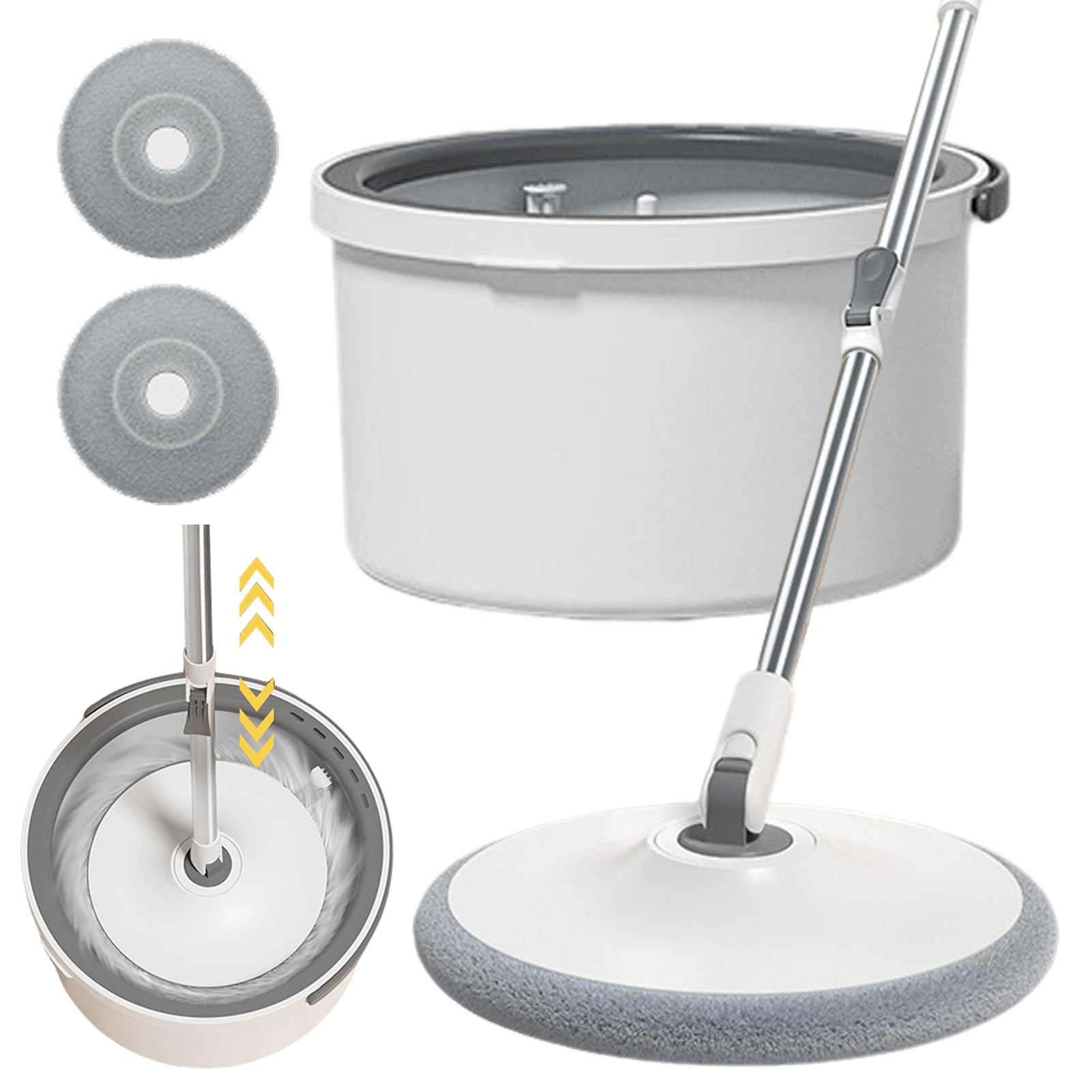 Callipe Retractable Handle Mop 360 Degree Rotating Cleaning Microfiber ...