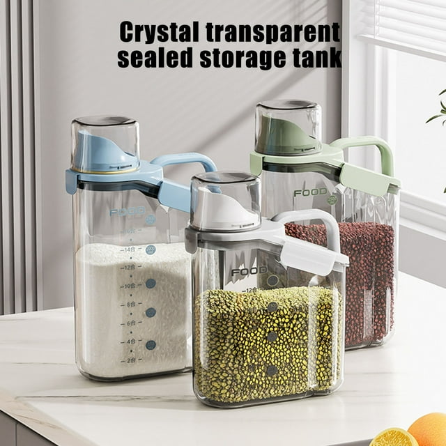 Callipe Sealed Jar Food Storage Container with Measuring Cup BPA-Free ...