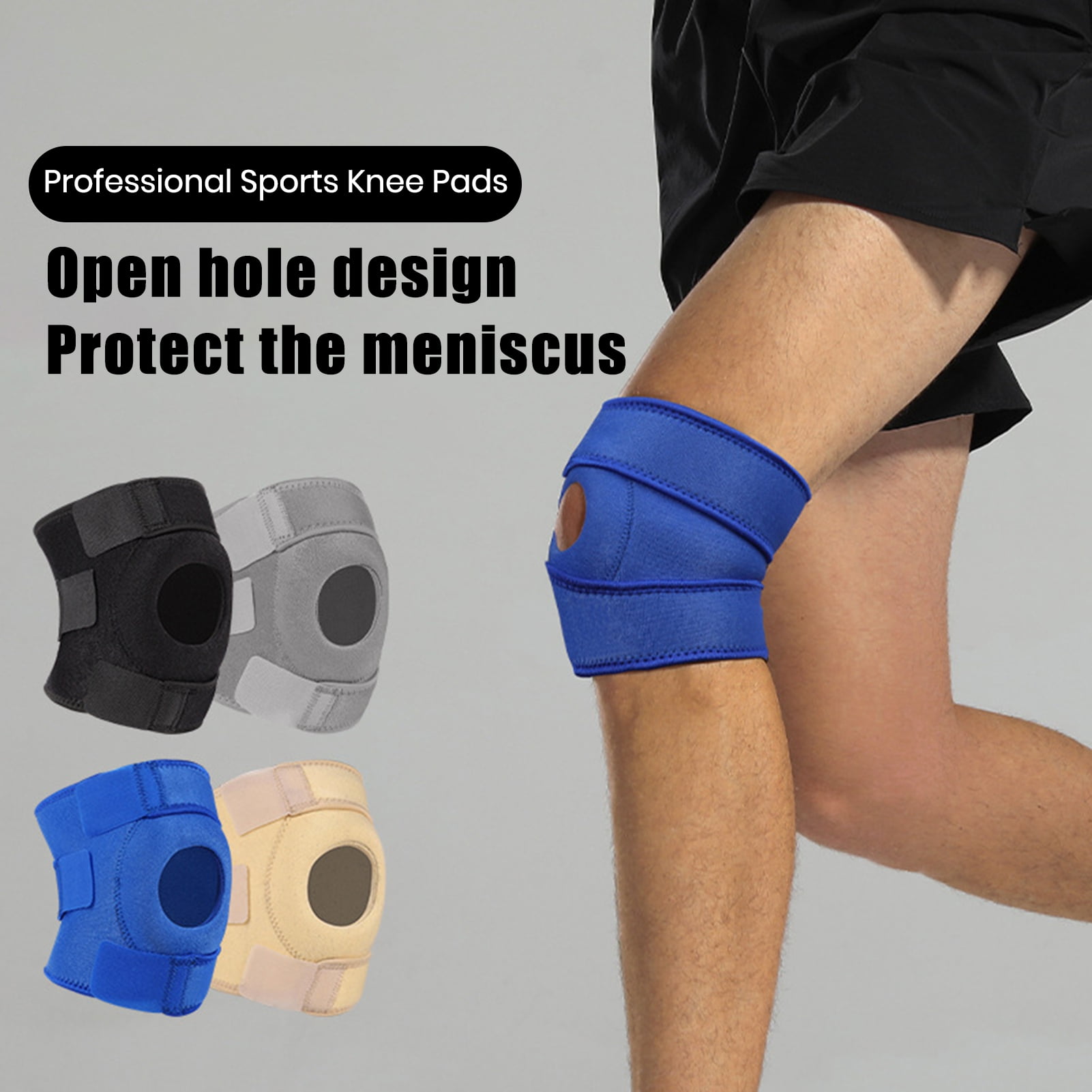 Callipe Sports Knee Brace for Knee Pain Support Adjustable Elastic Knee ...