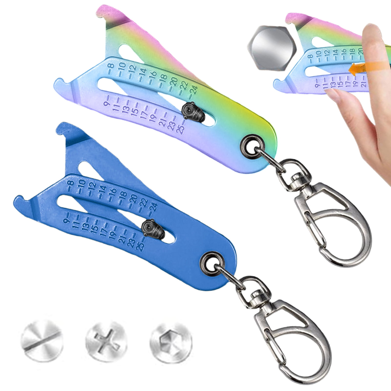 Callipe Thread Size Checker Keychain Bolt And Nut Thread Checker ...