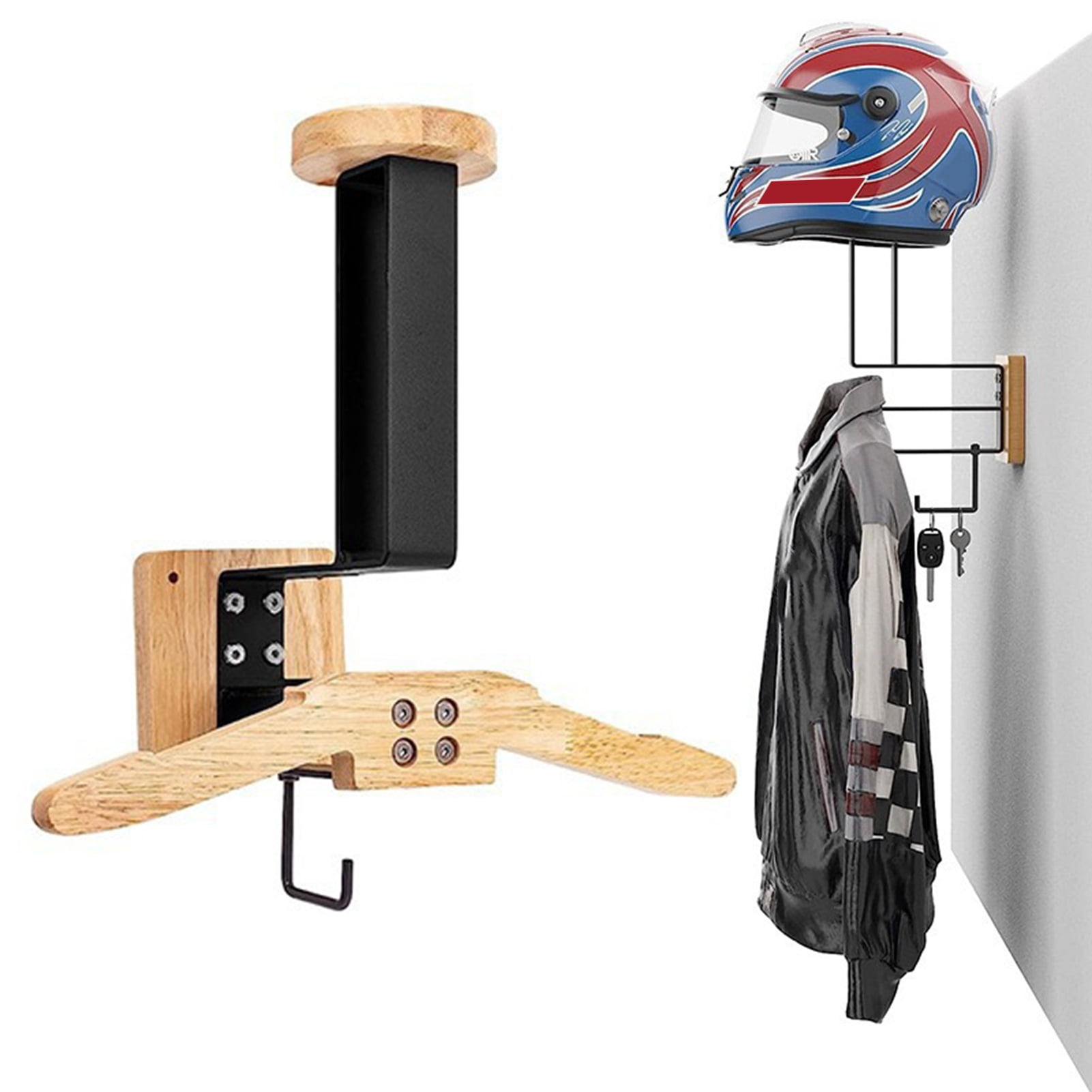 Callipe Wall Mount Motorcycle Helmet Holder Jacket Hanger Strong Load ...