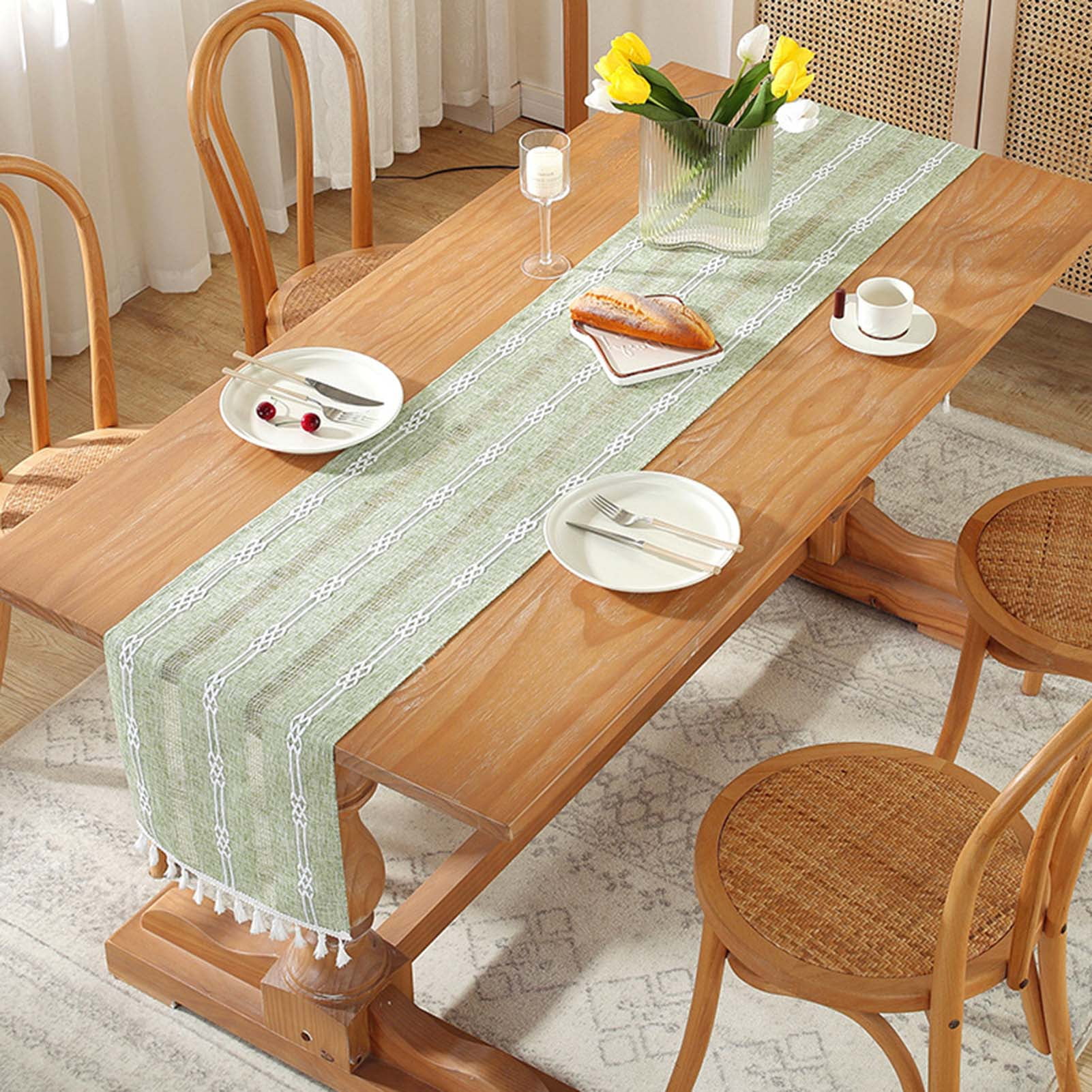 Callipe Wedding Party Table Runner Satin Nordic Style Solid Color ...