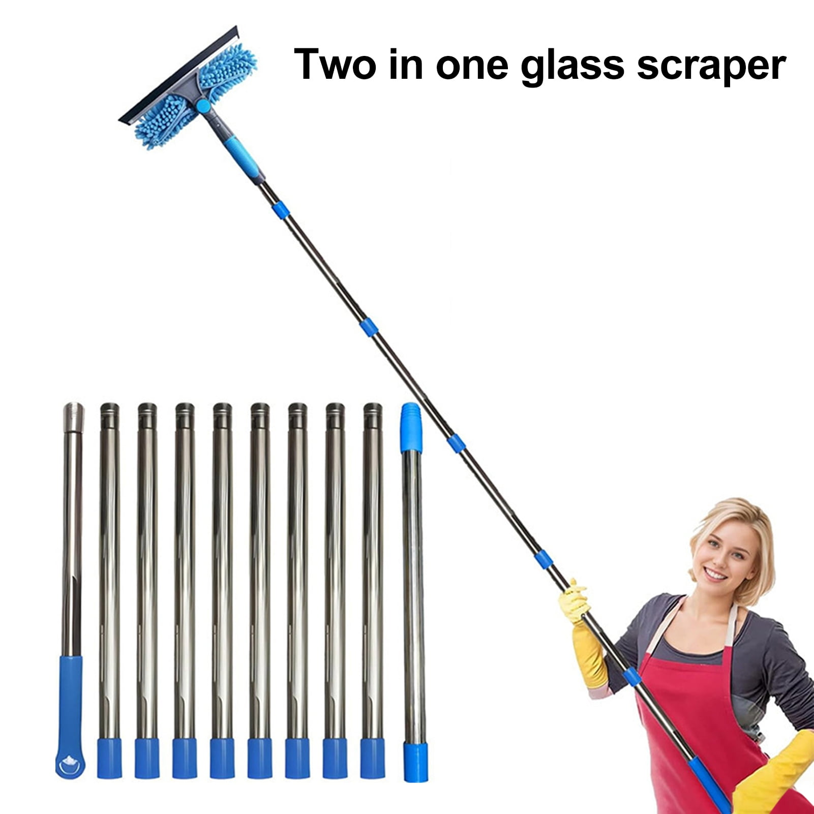 Callipe Window Scraper Cleaning Tool Kit 2 in 1 Silicone Blade ...