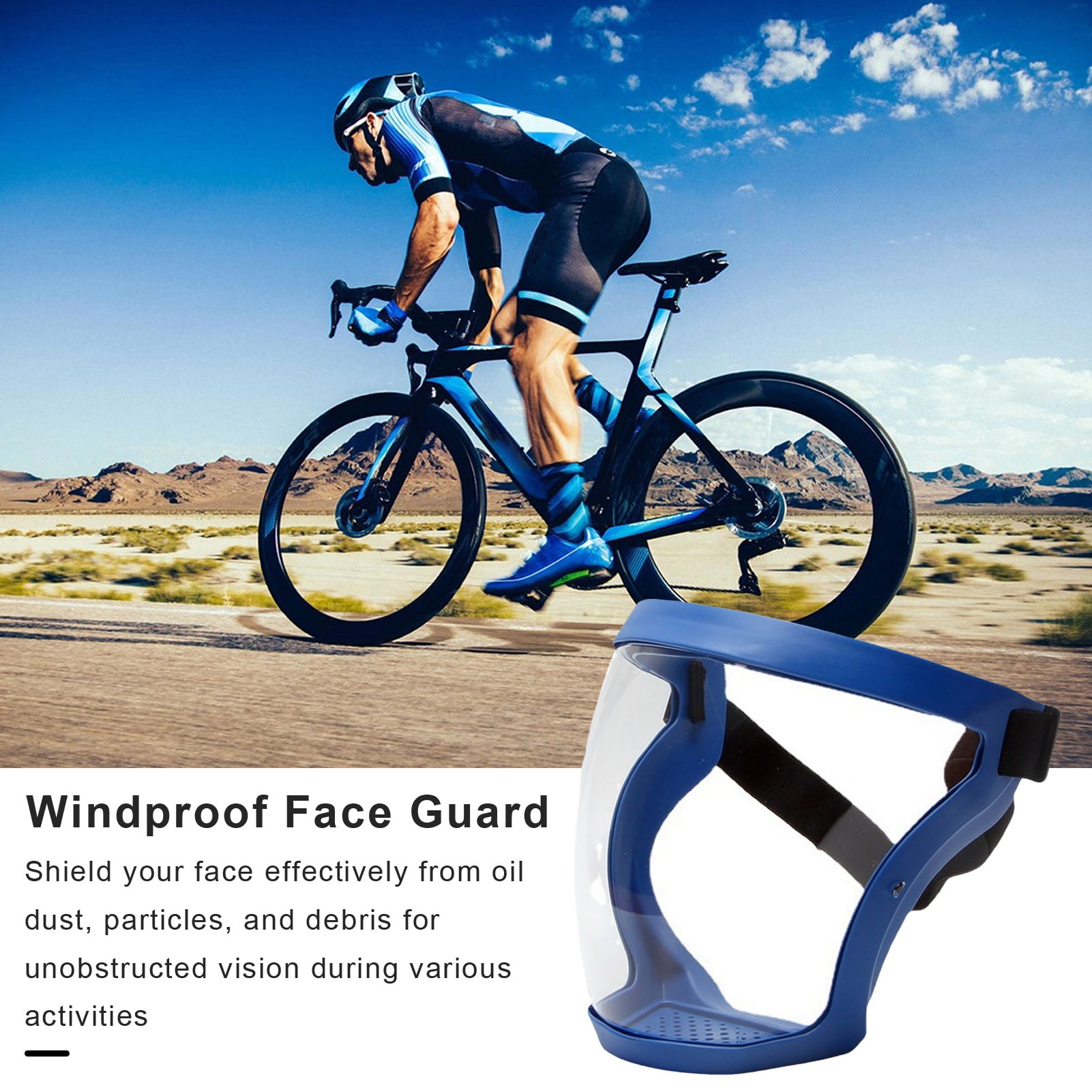 Callipe Windproof Face Shield Lightweight Men Women Full Face Guard ...