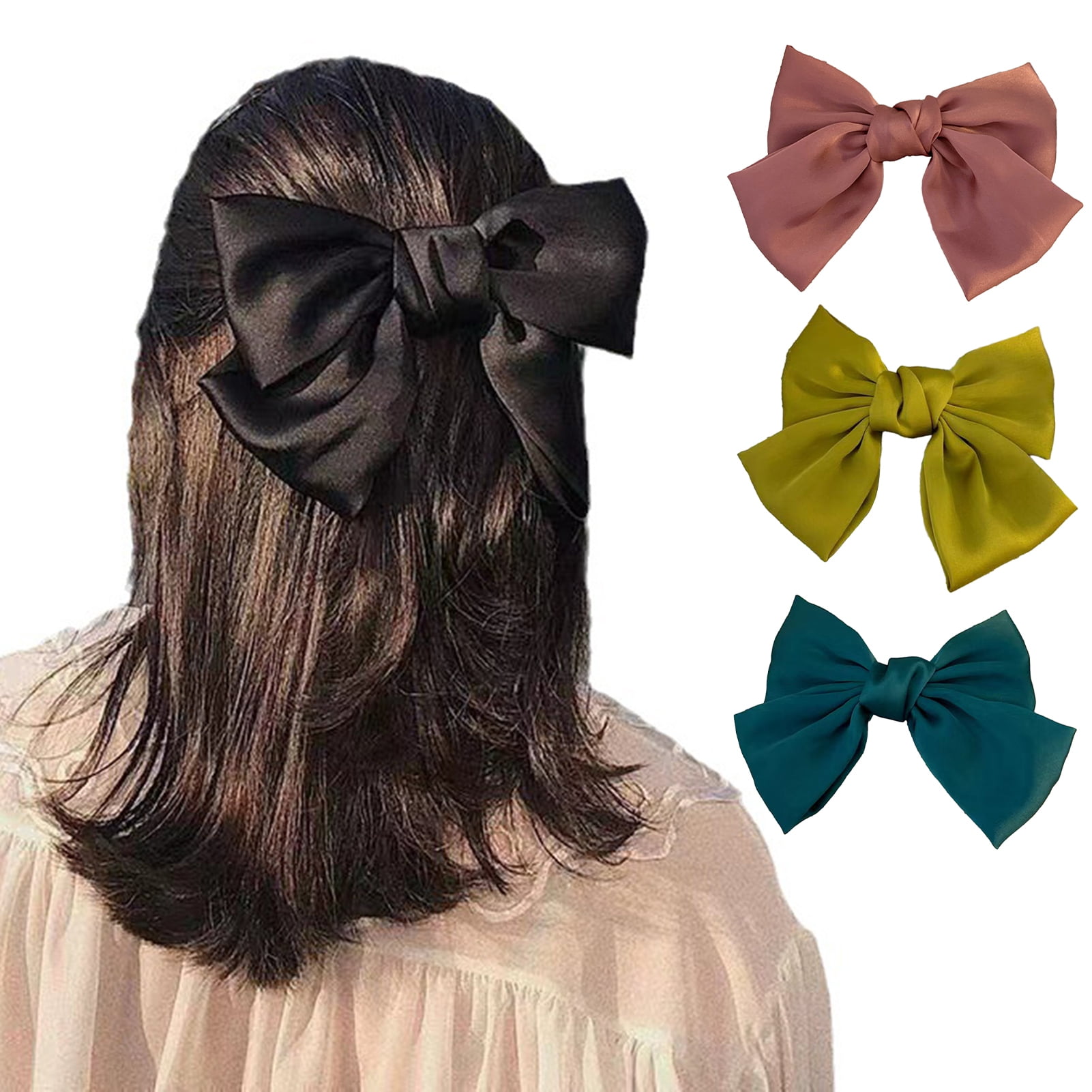 Callipe Women Hairpin Bow Theme Hair Clip Bright Color Hair Clip Back ...