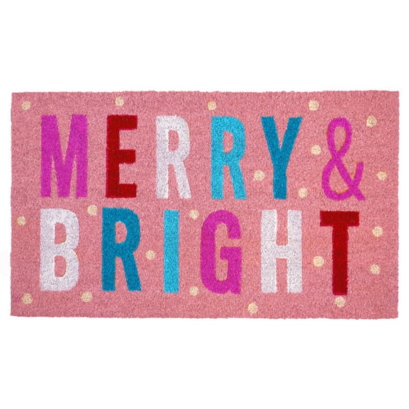 Calloway Mills 107562436 Pink Merry & Bright Doormat 24" x 36 ...