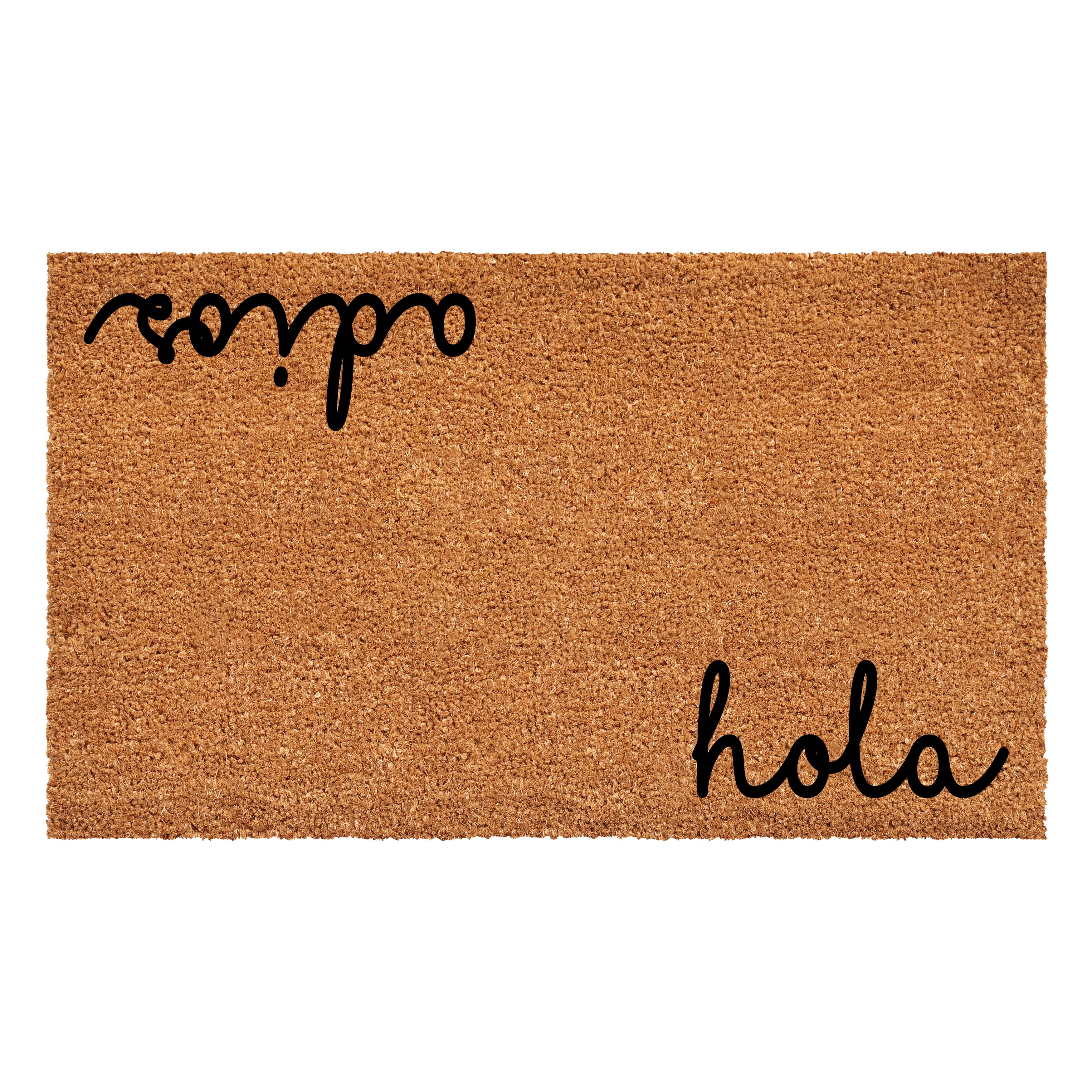 Calloway Mills 108353672 Cursive Hola Adios Doormat, 36 x 72 in ...