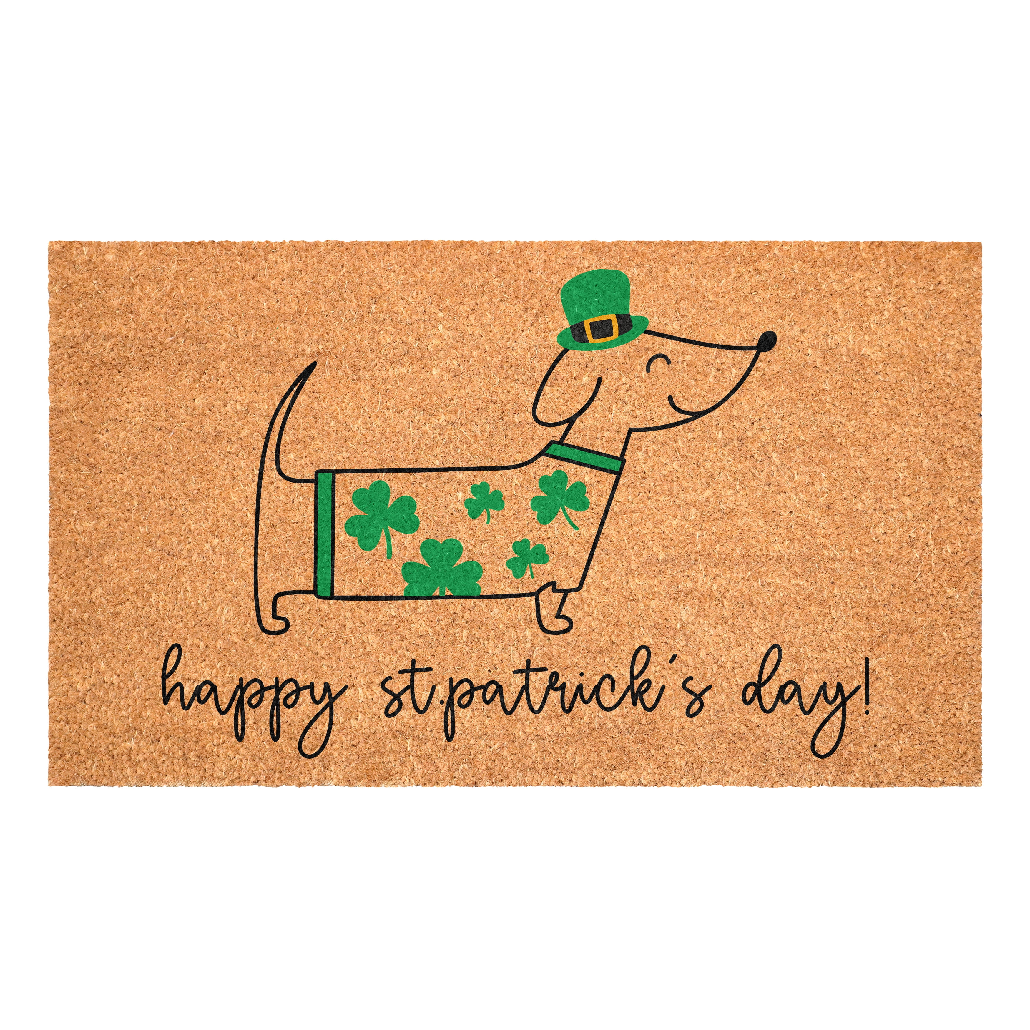 Calloway Mills 117442436 Happy St. Patrick's Dog Doormat 24" x 36 ...