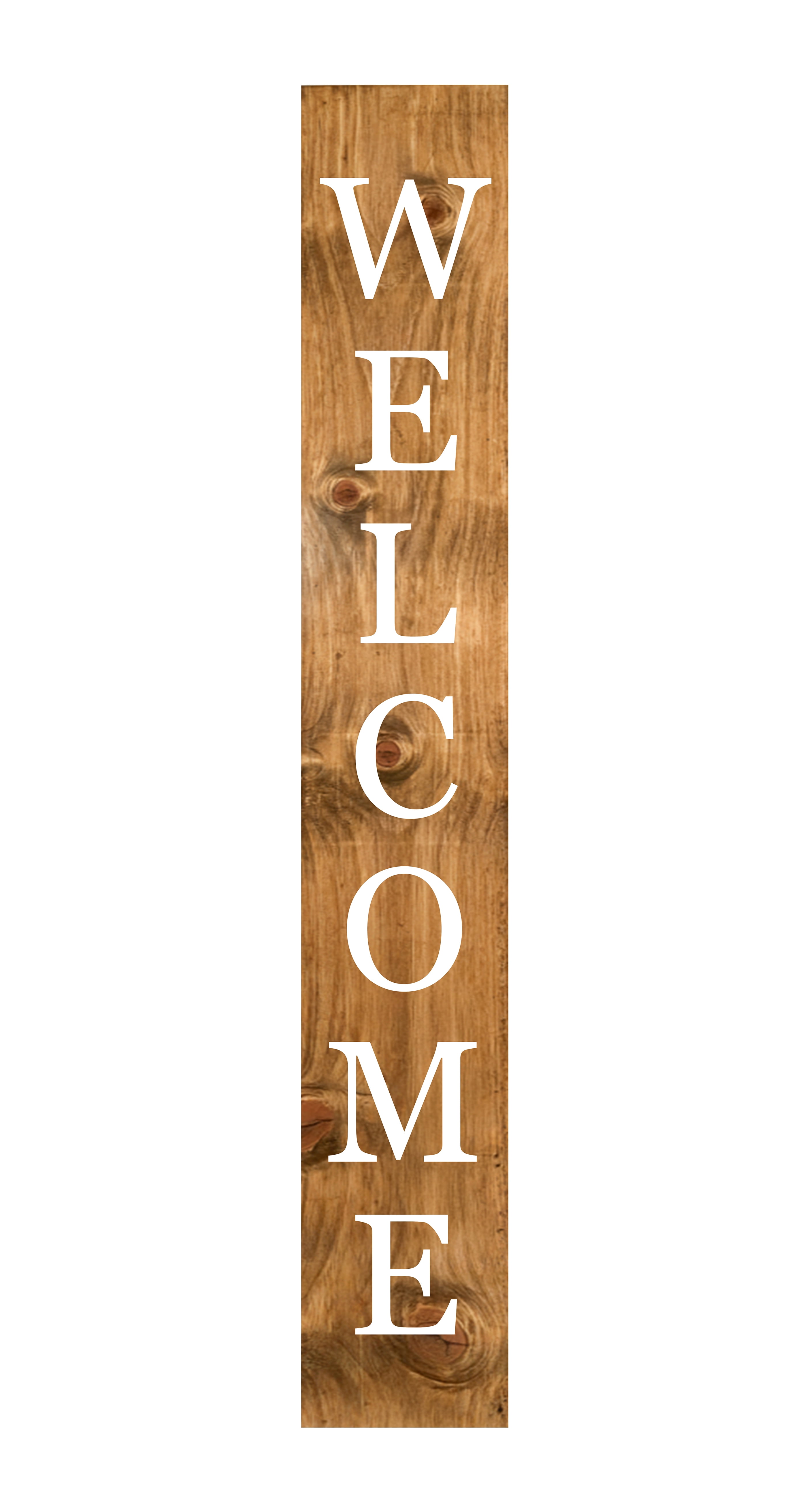 Calloway Mills 118065907 White Welcome Porch Leaner 59" x 7.25 ...
