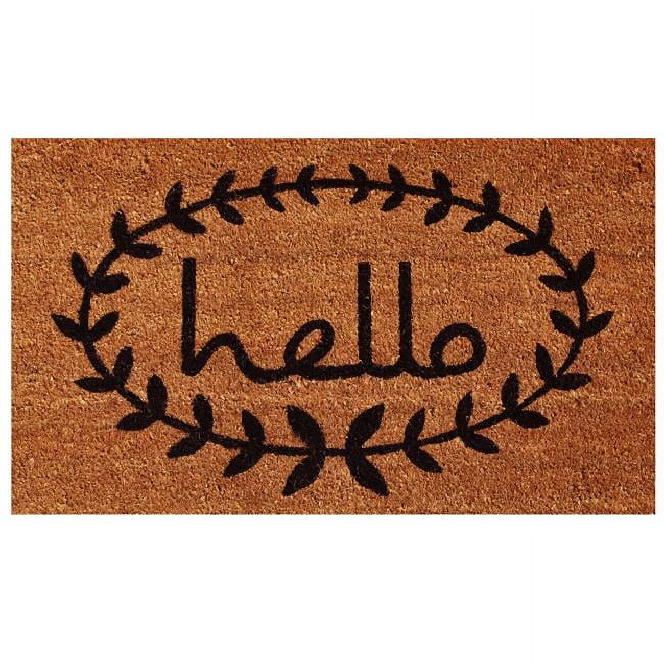 Calloway Mills 3 x 6 ft. Calico Hello Rectangular Doormat, Natural ...