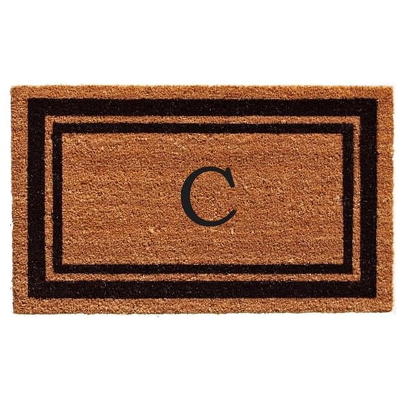 Calloway Mills 24 x 36 in. Black Border Monogram Rectangular Doormat ...
